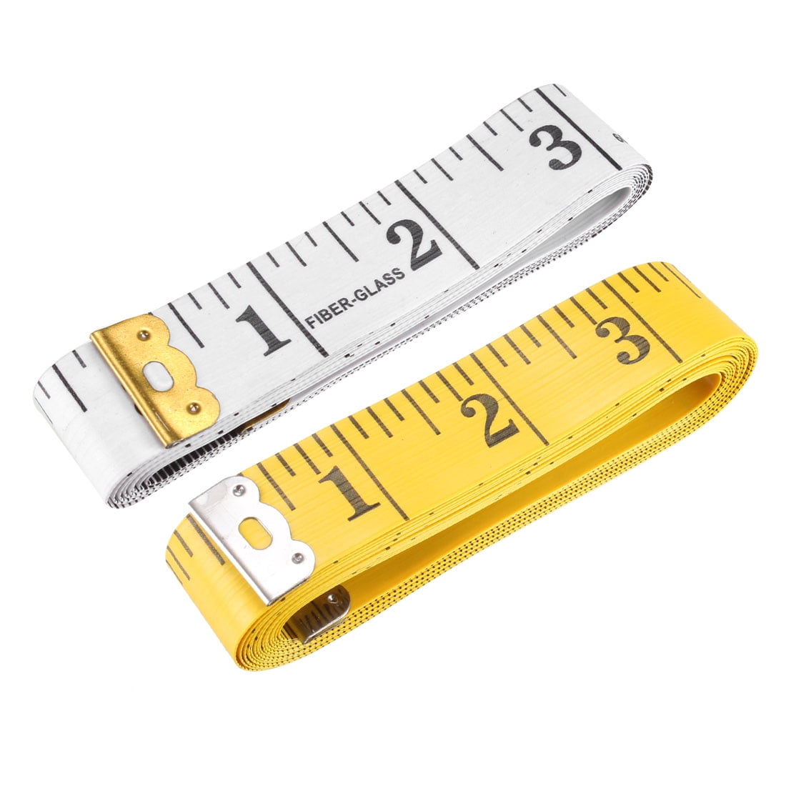 Uxcell Cloth Tape Measure Measuring Tape 3 Meters and 1.5M Yellow White ...