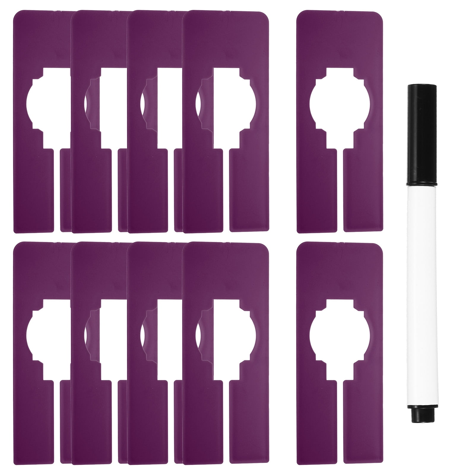 Uxcell Clothes Dividers,10 Pack Rectangle Closet Rack Dividers Clothing ...