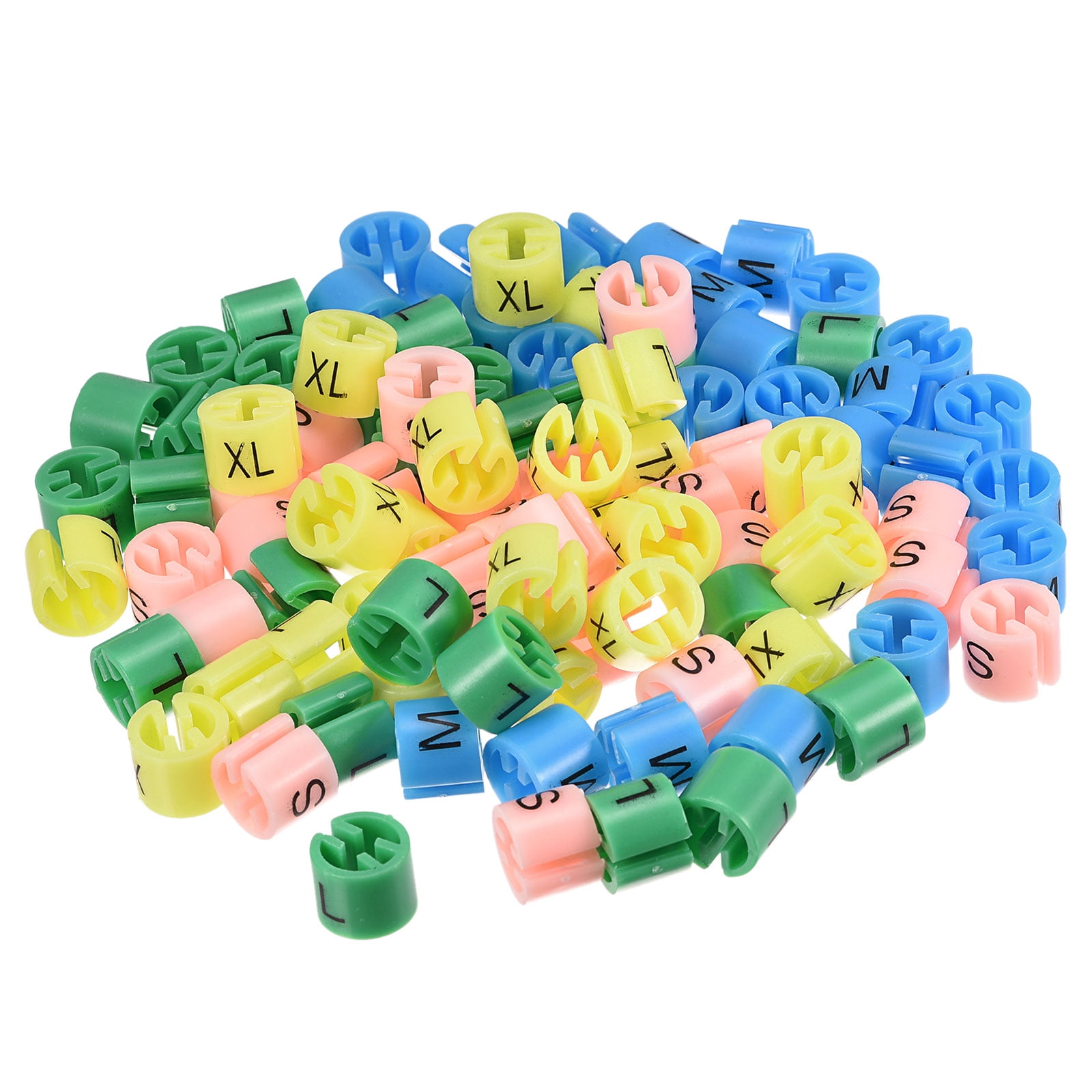 Uxcell Clothes Hanger Marker 4 Size Fit 3.5mm Rod for Garment Color ...