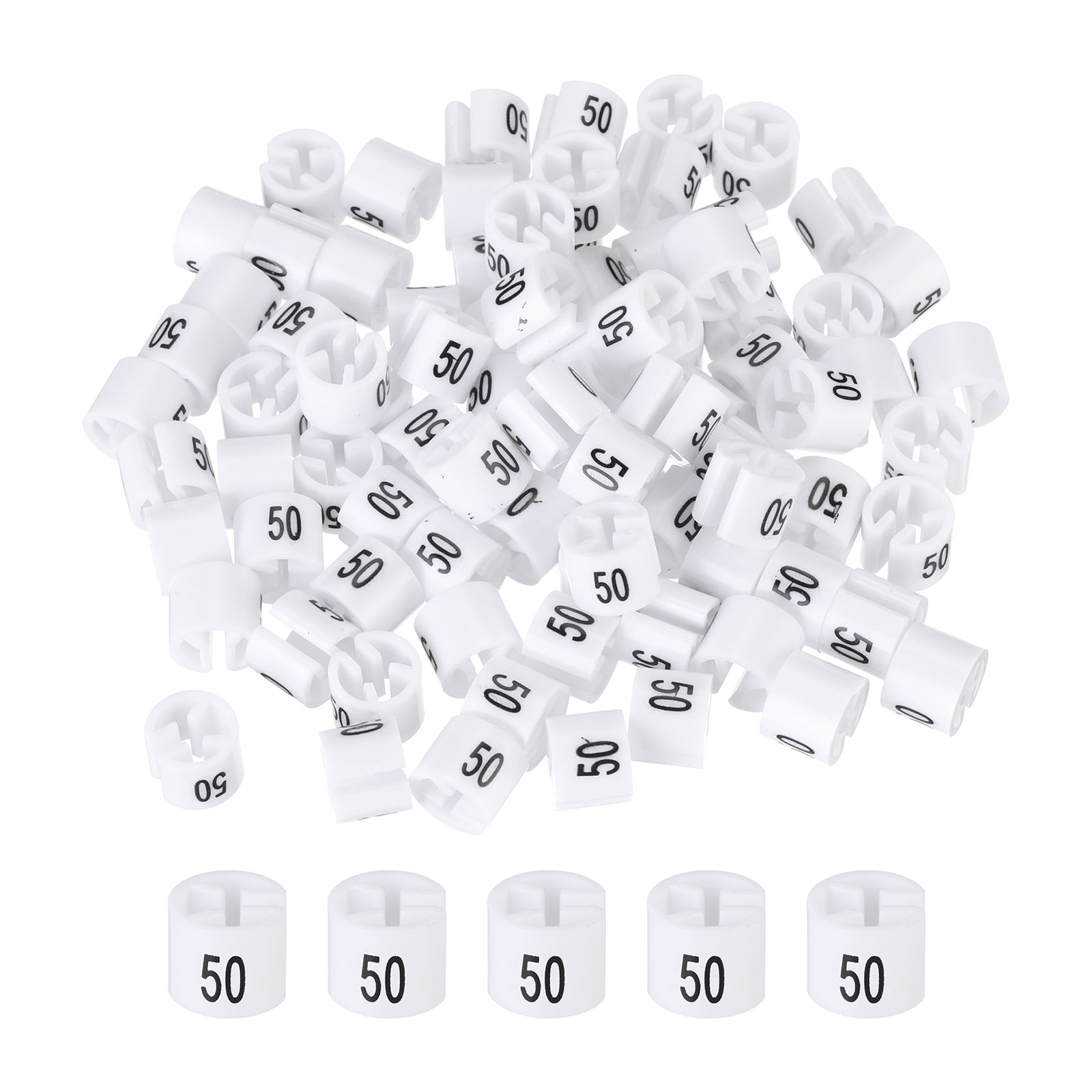 Uxcell Clothes Hanger Marker Sizer Garment Markers Tag (Number 50 ...