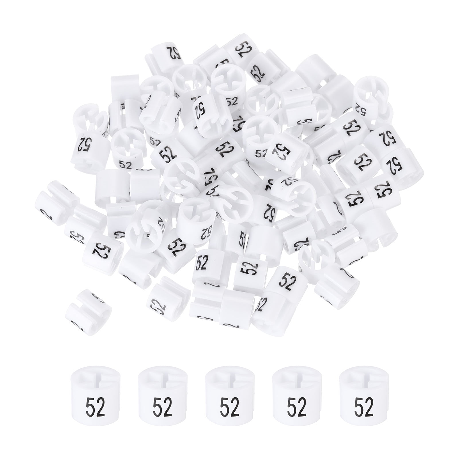 Uxcell Clothes Hanger Marker Sizer Garment Markers Tag (Number 52 ...