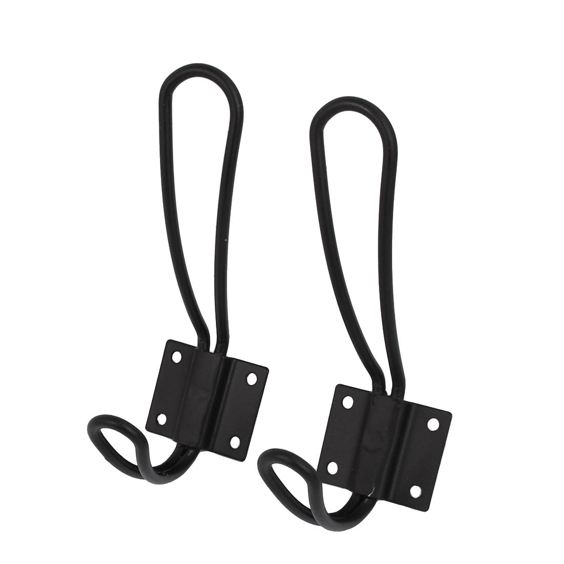 Uxcell Clothes Towels Display Wall Mounted Hanger Hook Bracket Black ...