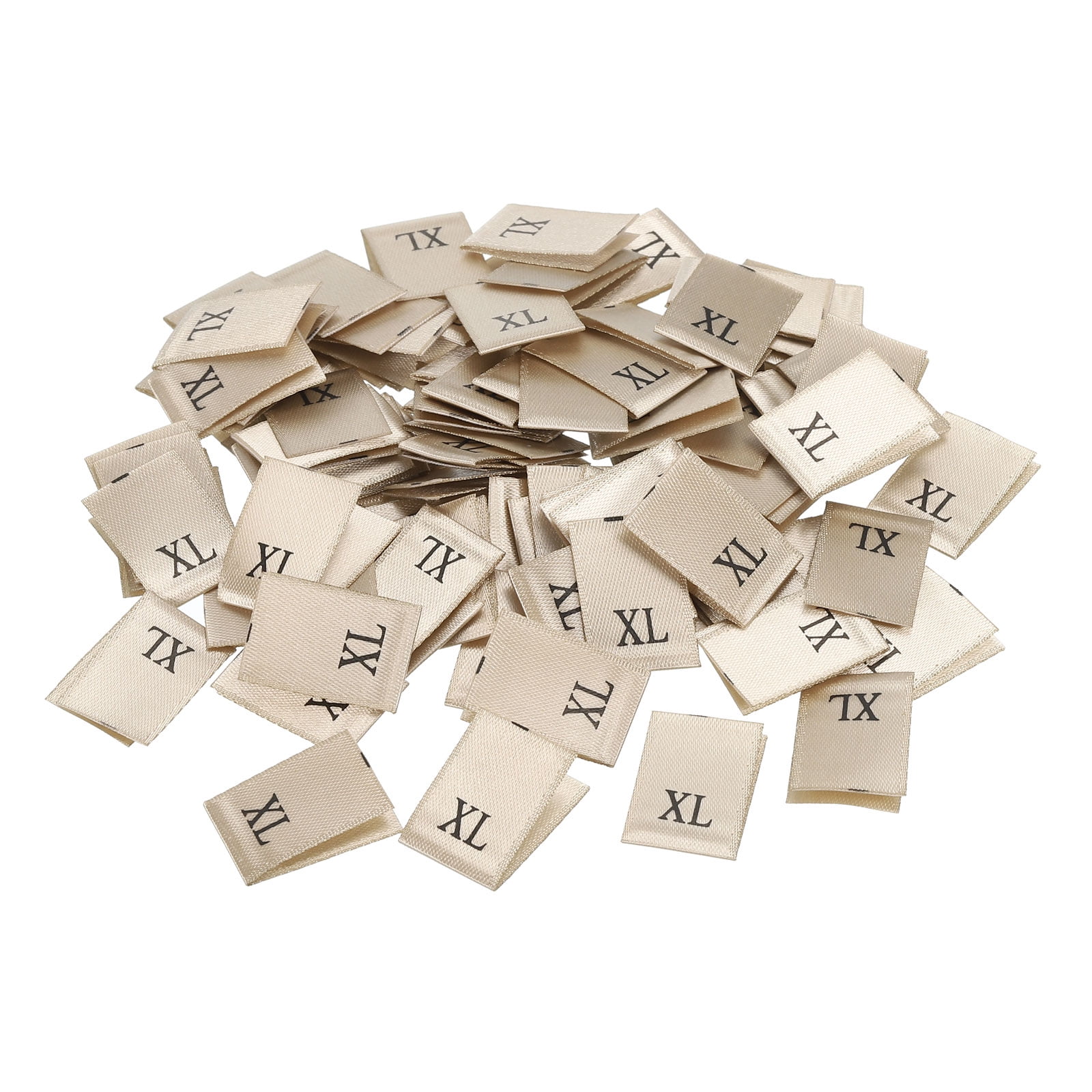 Uxcell Clothing Size Labels, XL Sizes Woven Sewing Clothes Label Gold ...