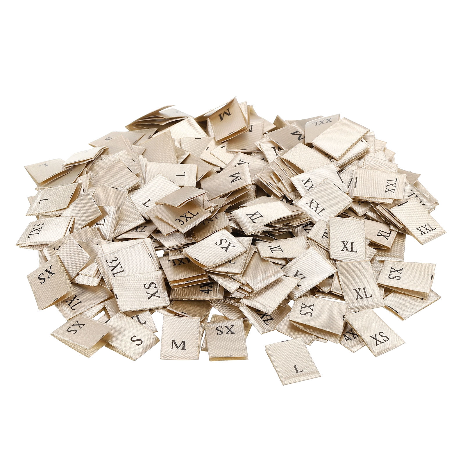 Uxcell Clothing Size Labels, XS/S/M/L/XL/XXL/3XL Sizes Woven Sewing ...