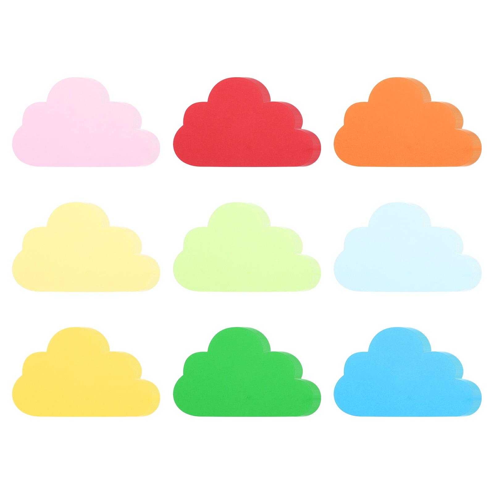 Uxcell Cloud Cutouts, 108 Pack Paper Cloud, Colorful Cloud Cutout for ...