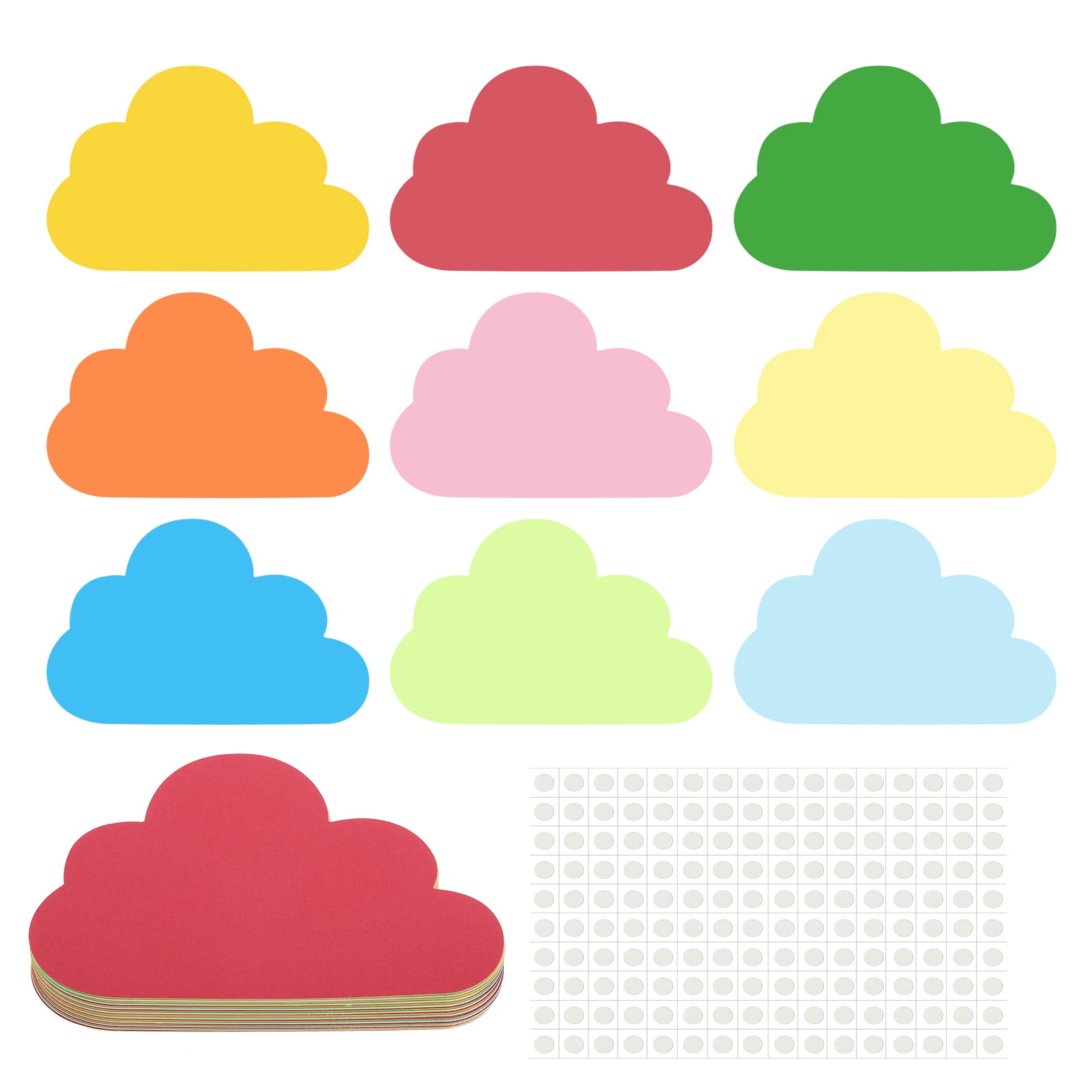 Uxcell Cloud Cutouts, 144 Pack Paper Cloud, Colorful Cloud Cutout for ...