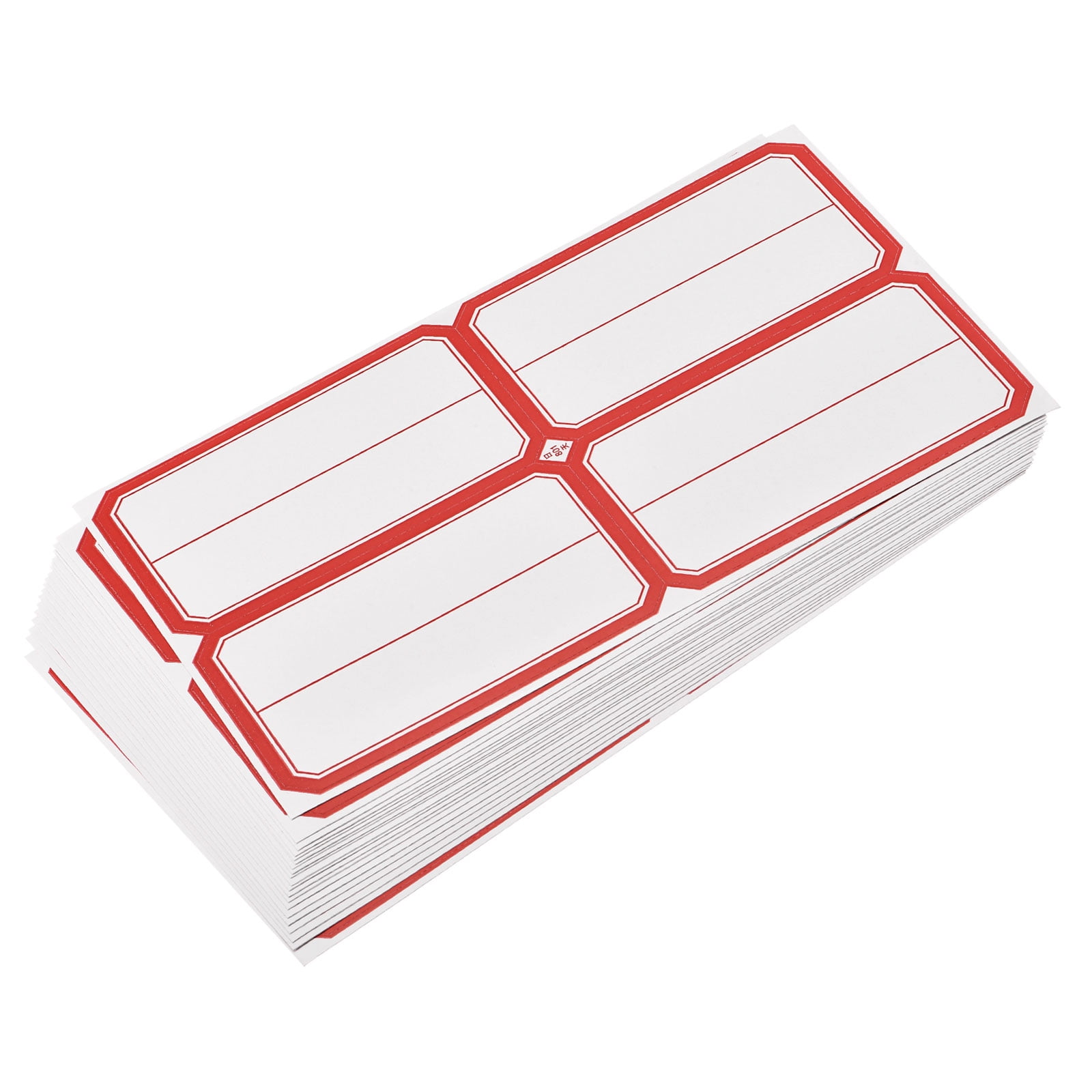 Uxcell Coated Paper Sticker Mark Labels 58x100mm Red (4 Labels/Sheet ...