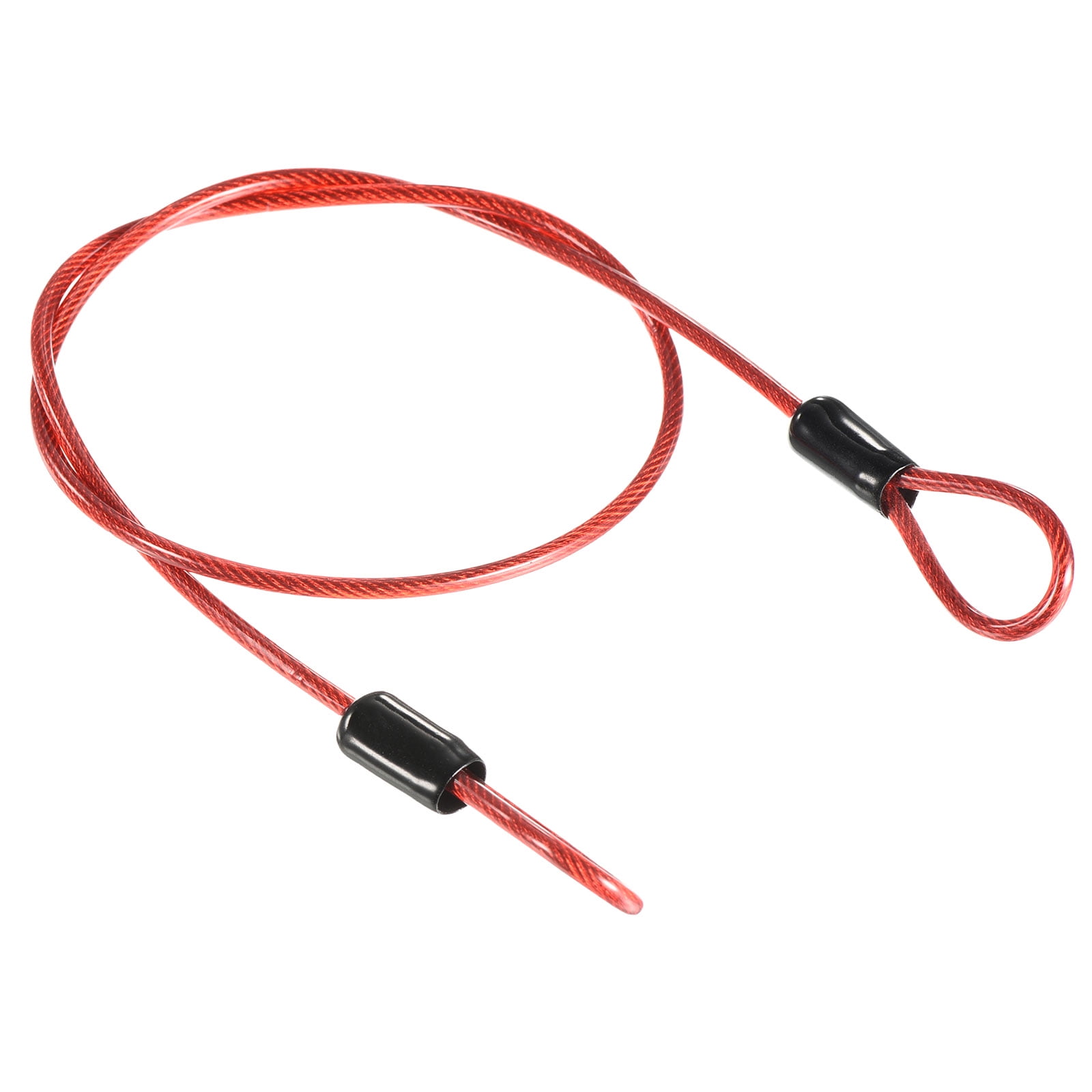 Uxcell Coated Security Steel Cable Luggage Lock Wire Rope Double Loop 0 ...