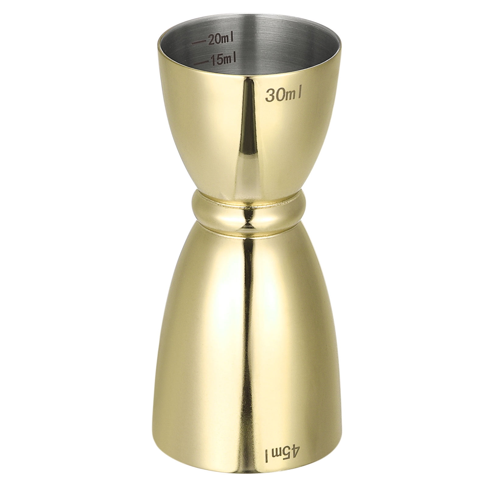 Uxcell Cocktail Jigger, 1oz/1.5oz Glass Measuring Cup, Stainless Steel ...