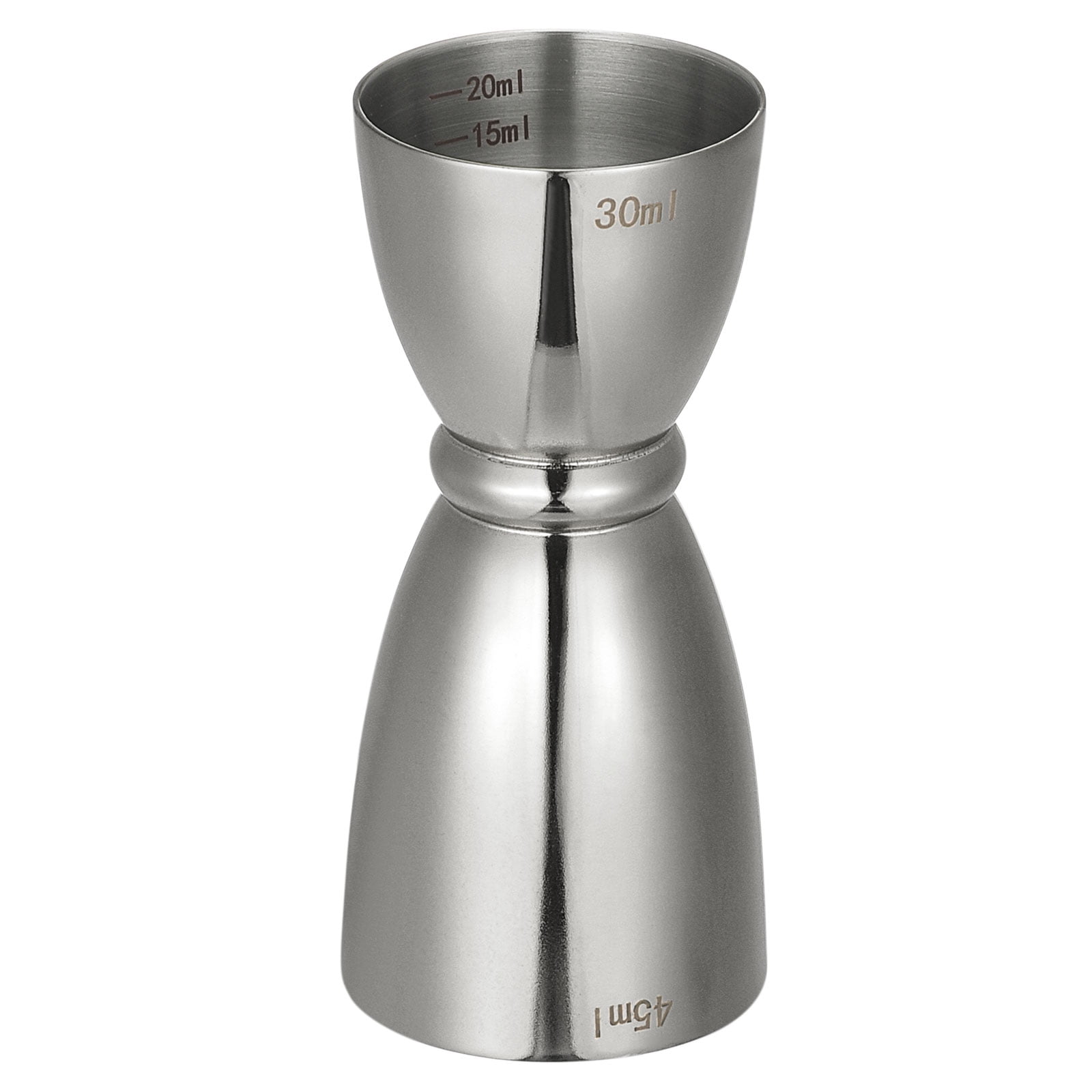 Uxcell Cocktail Jigger, 1oz/1.5oz Glass Measuring Cup, Stainless Steel ...