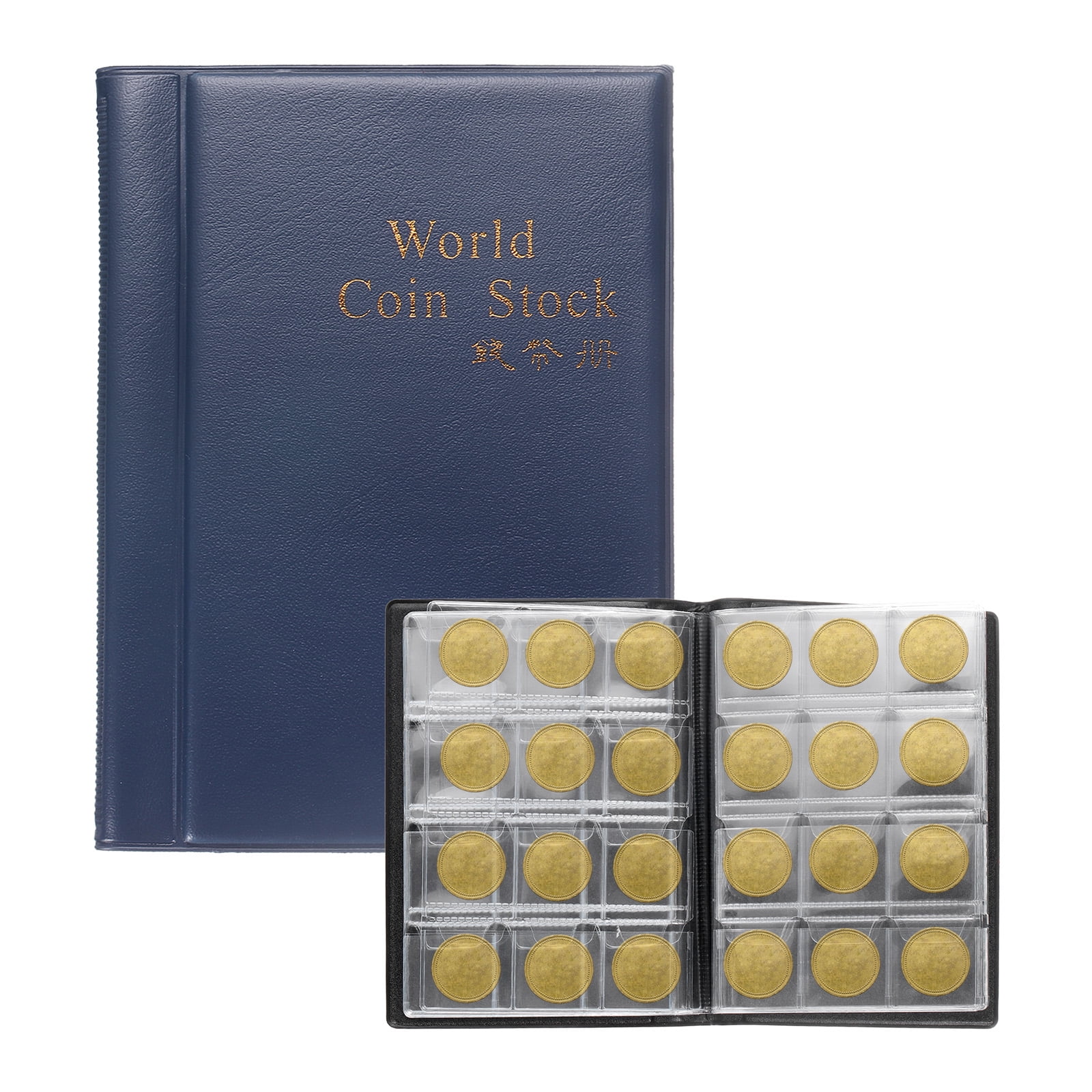 120 Pocket Coin Flips Holder Album, 2"x2" Lining Coin Cardboard Storage ...
