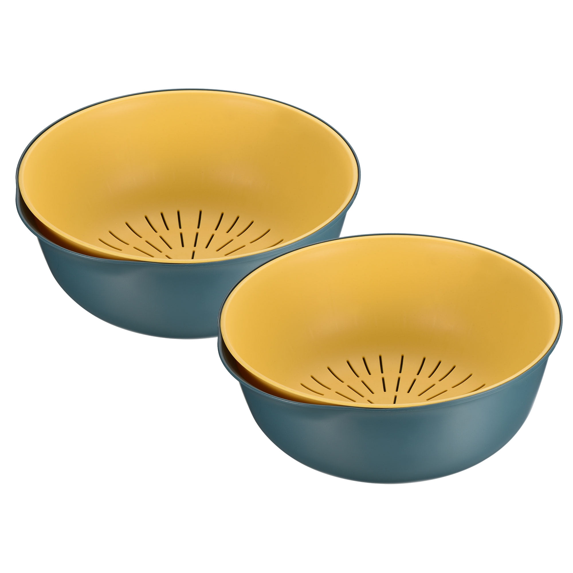 Uxcell Colander with Bowl Set 2PC, Plastic Food Strainer with Handles ...