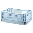 Uxcell Collapsible Crates, 11.7x7.8x4.7" Stackable Plastic Storage ...