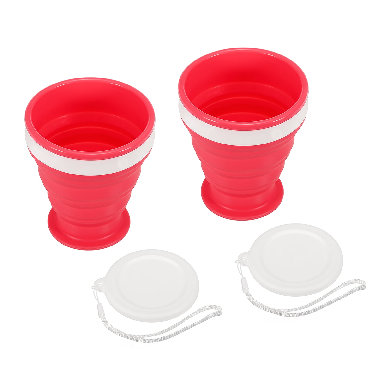 Uxcell Collapsible Cup, 2 Pack 200mL Travel Folding Cup for Camping ...