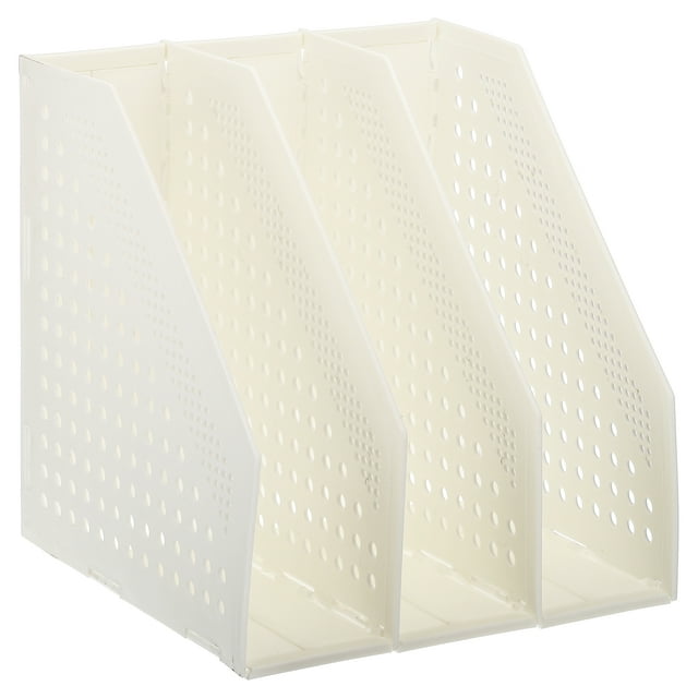 Uxcell Collapsible Magazine File Holder, 3 Vertical Compartments Sturdy ...
