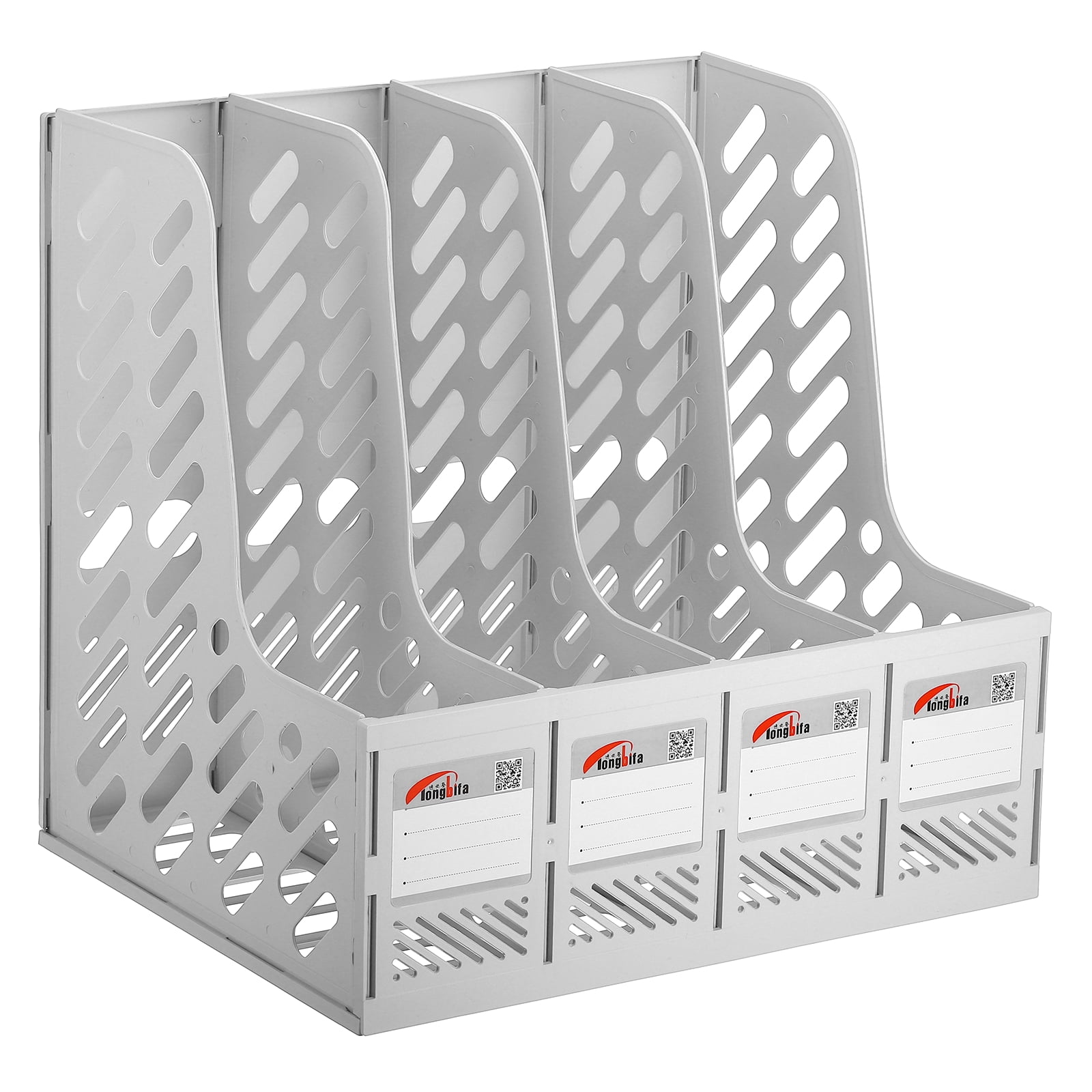 Uxcell Collapsible Magazine File Holder, 4 Vertical Compartment Sturdy ...