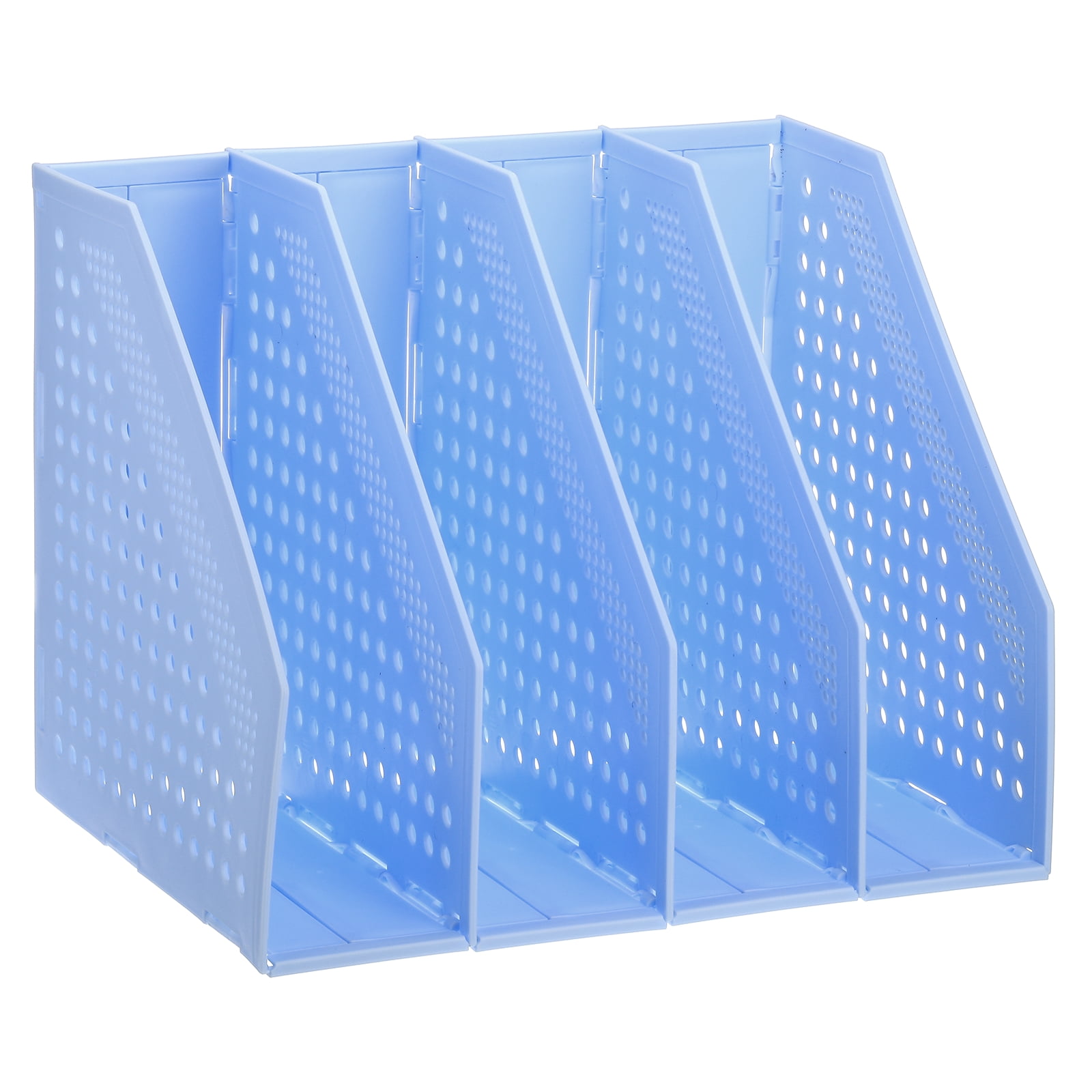 Uxcell Collapsible Magazine File Holder, 4 Vertical Compartments Sturdy ...