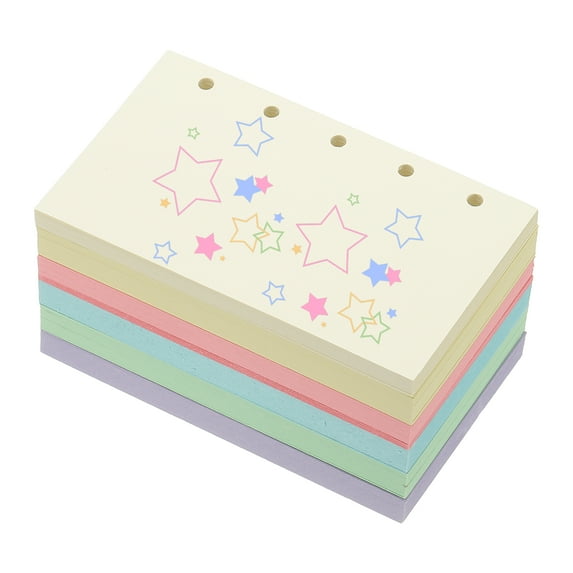 Uxcell Colored Loose Leaf Paper, 4.1" x 2.5"(A8) 300 Sheets 5 Holes ...