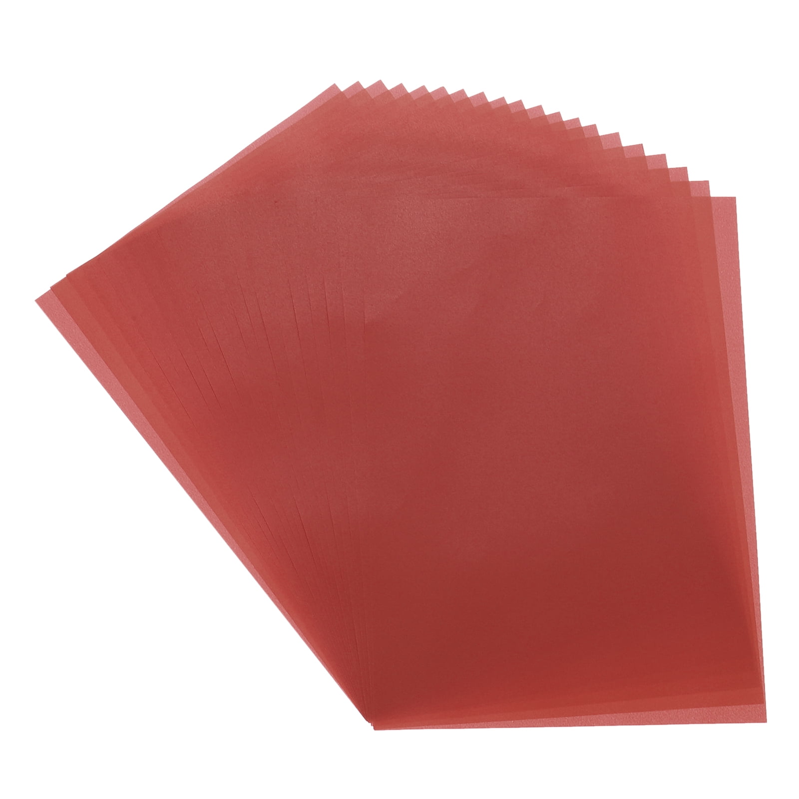 Uxcell Colored Vellum Paper, 20 Sheet Red Transparency 8.5 x 11 ...