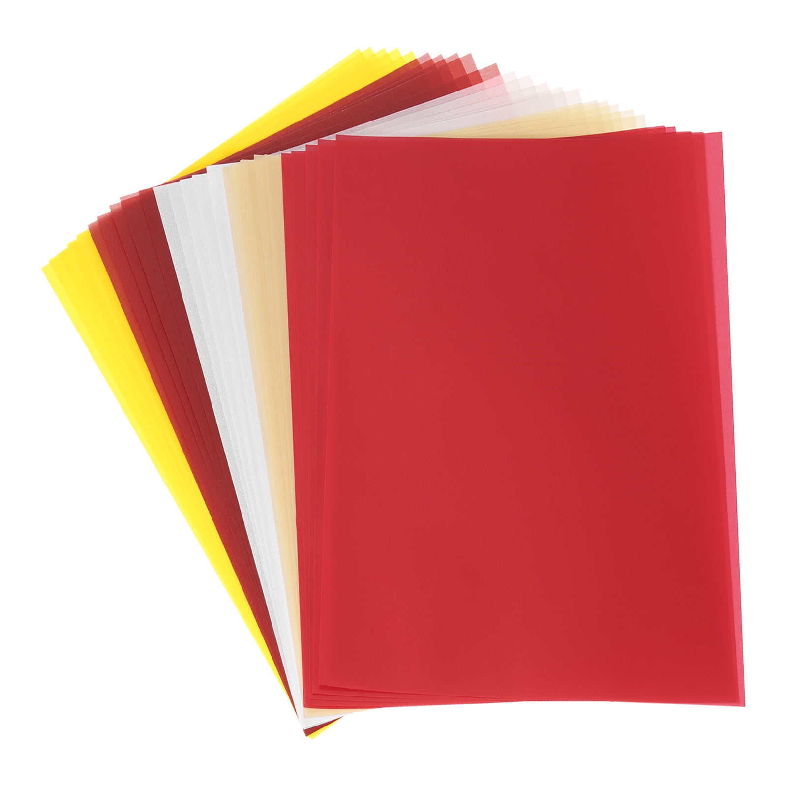 Uxcell Colored Vellum Paper, 40 Sheet Multicolor Transparency 8.5 x 11 ...