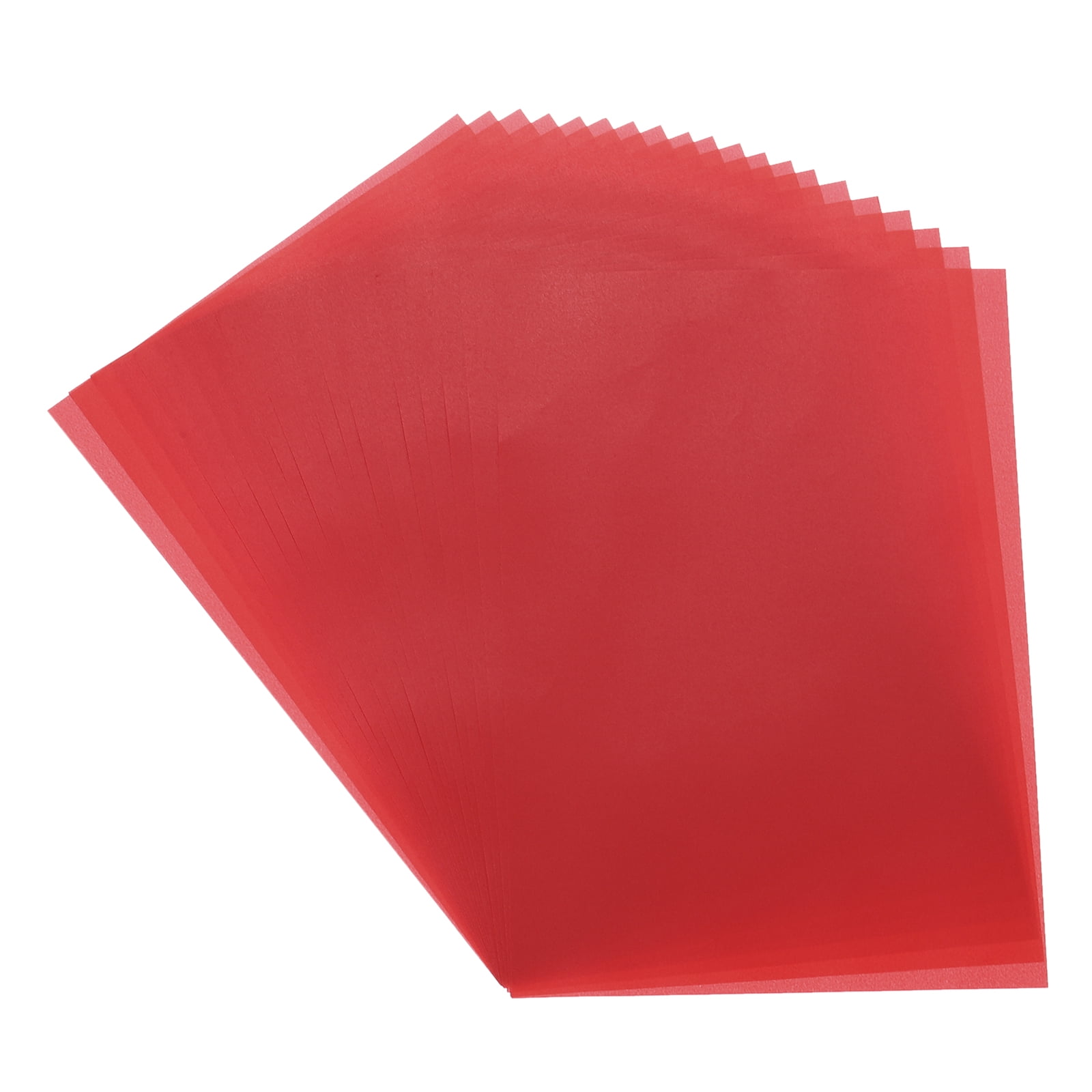 Uxcell Colored Vellum Paper, 50 Sheet Deep Red Transparency 8.5 x 11 ...