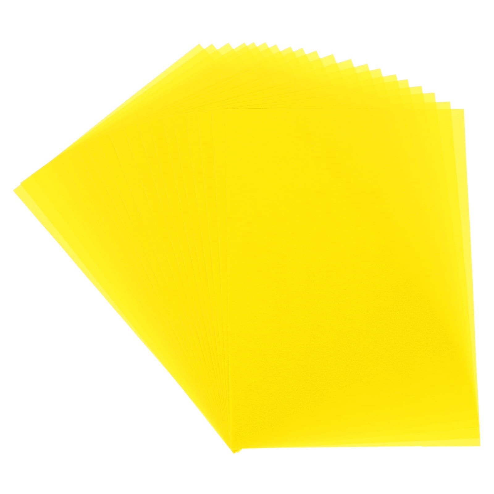 Uxcell Colored Vellum Paper, 50 Sheet Lemon Yellow Transparency 8.5 x ...