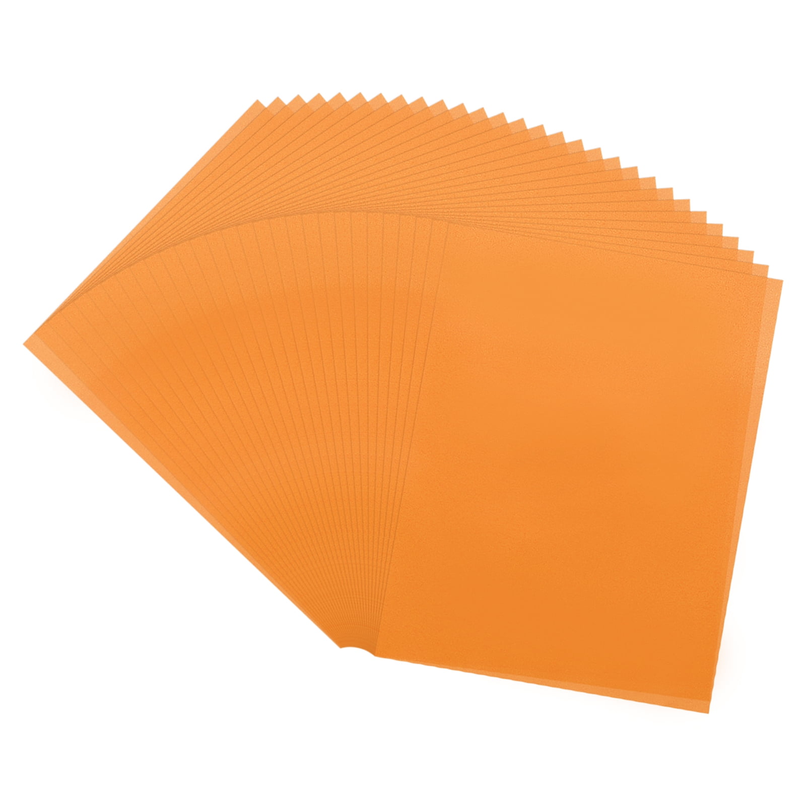 Uxcell Colored Vellum Paper, 60 Sheet Orange 8.5" x 11" Printable ...