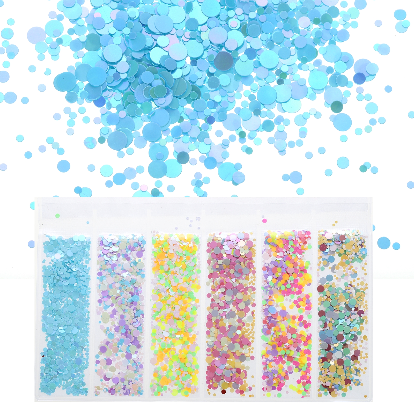 Uxcell Colorful Circle Chunky Glitters Resin Epoxy Accessories Crafts ...