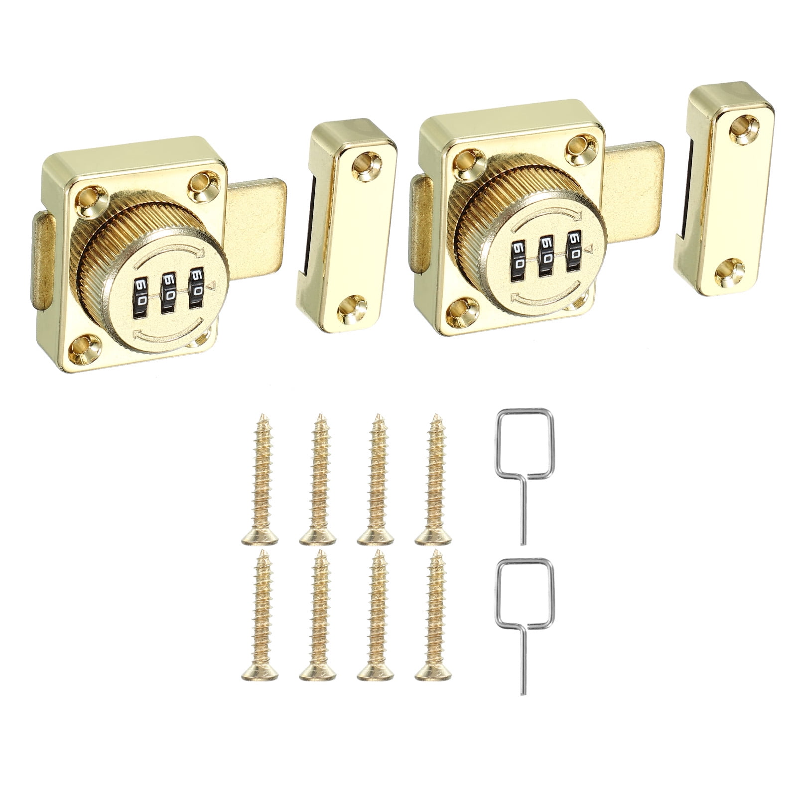 Uxcell Combination Cabinet Latch Zinc Alloy Keyless Drawer Lock 3-Digit ...