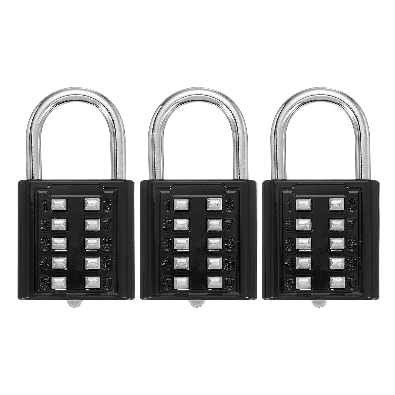 Uxcell Combination Padlock 10-Digit Push Button Padlock 5-Position ...