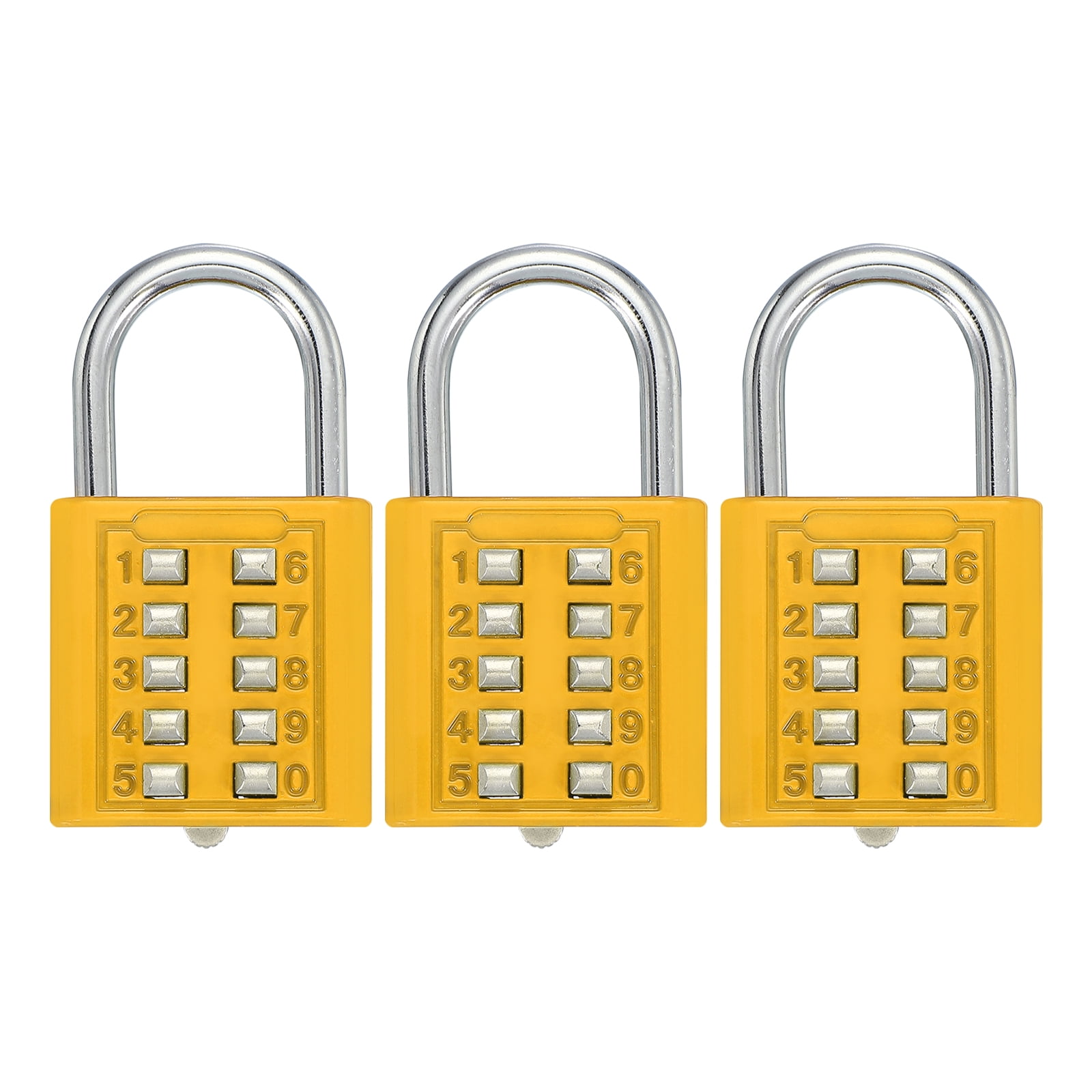 Uxcell Combination Padlock 10-Digit Push Button Padlock 5-Position ...