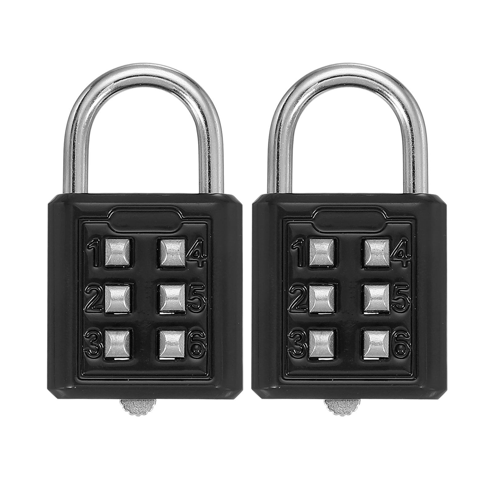 Uxcell Combination Padlock 6-Digit Push Button Padlock 3-Position ...