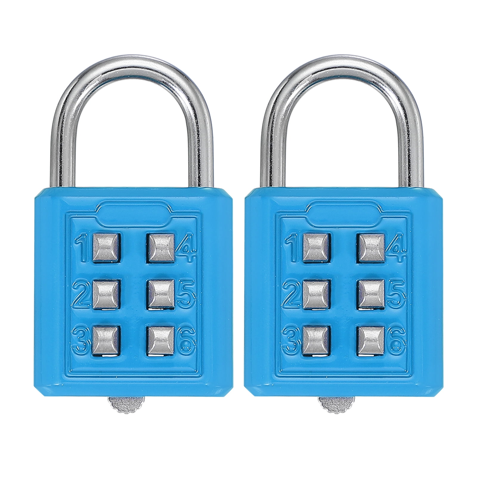 Uxcell Combination Padlock 6-Digit Push Button Padlock 3-Position ...