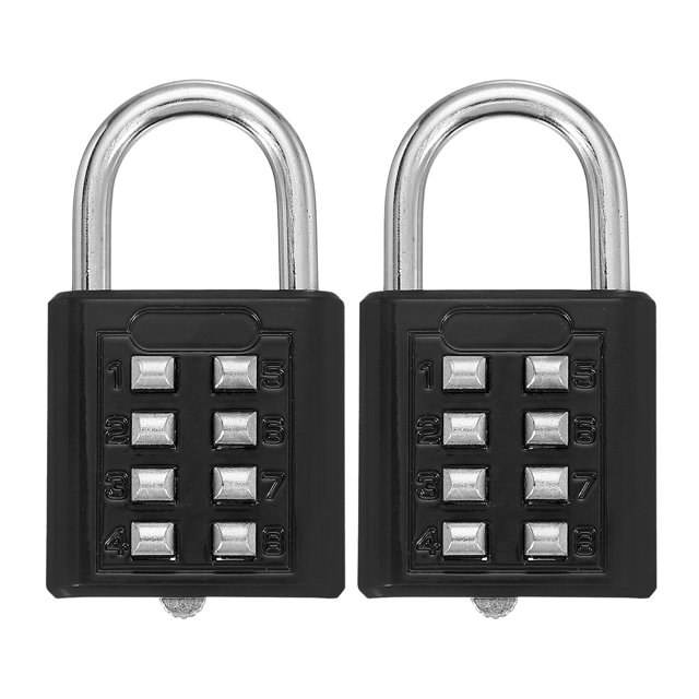 Uxcell Combination Padlock 8-Digit Push Button Padlock 4-Position ...