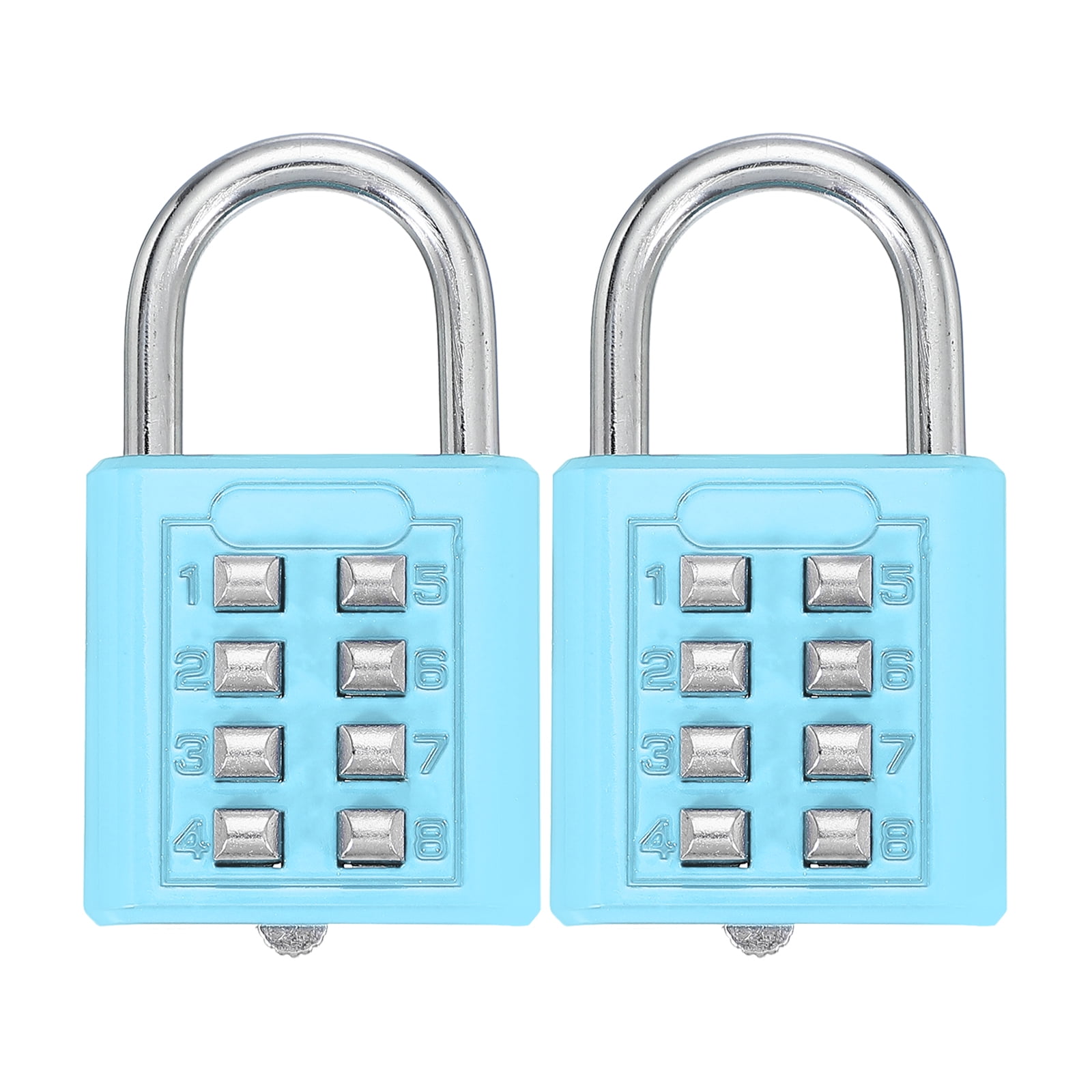 Uxcell Combination Padlock 8-Digit Push Button Padlock 4-Position ...