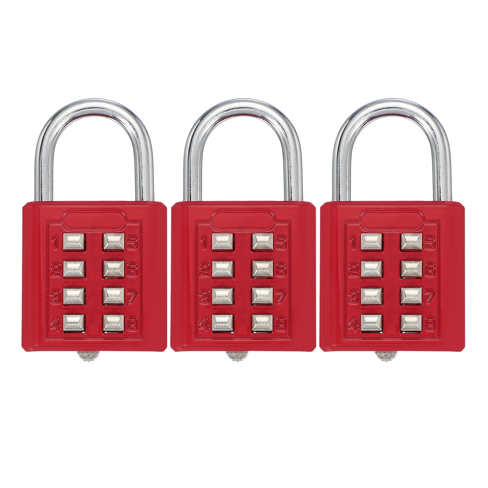 Uxcell Combination Padlock 8-Digit Push Button Padlock 4-Position ...