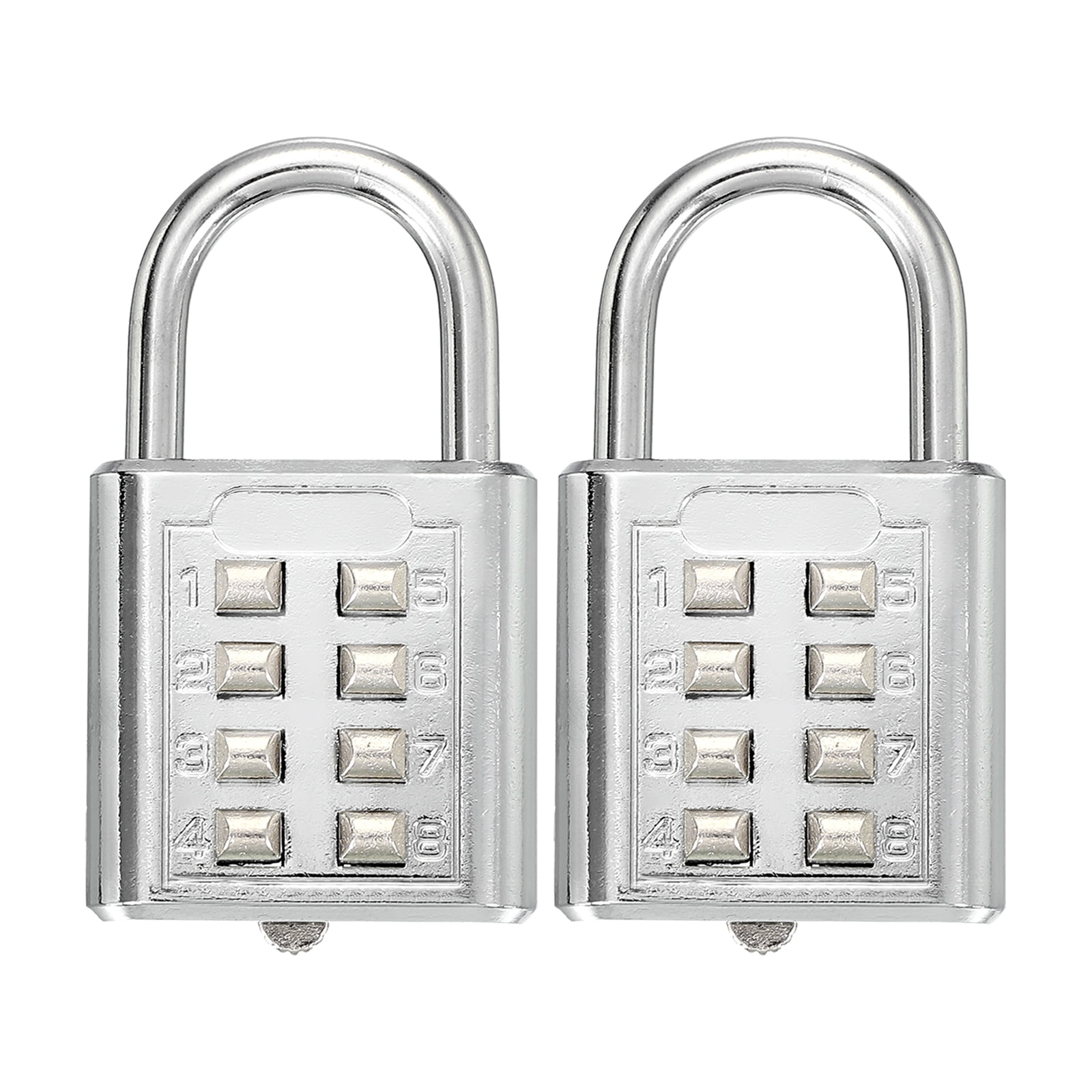 Uxcell Combination Padlock 8-Digit Push Button Padlock 4-Position ...