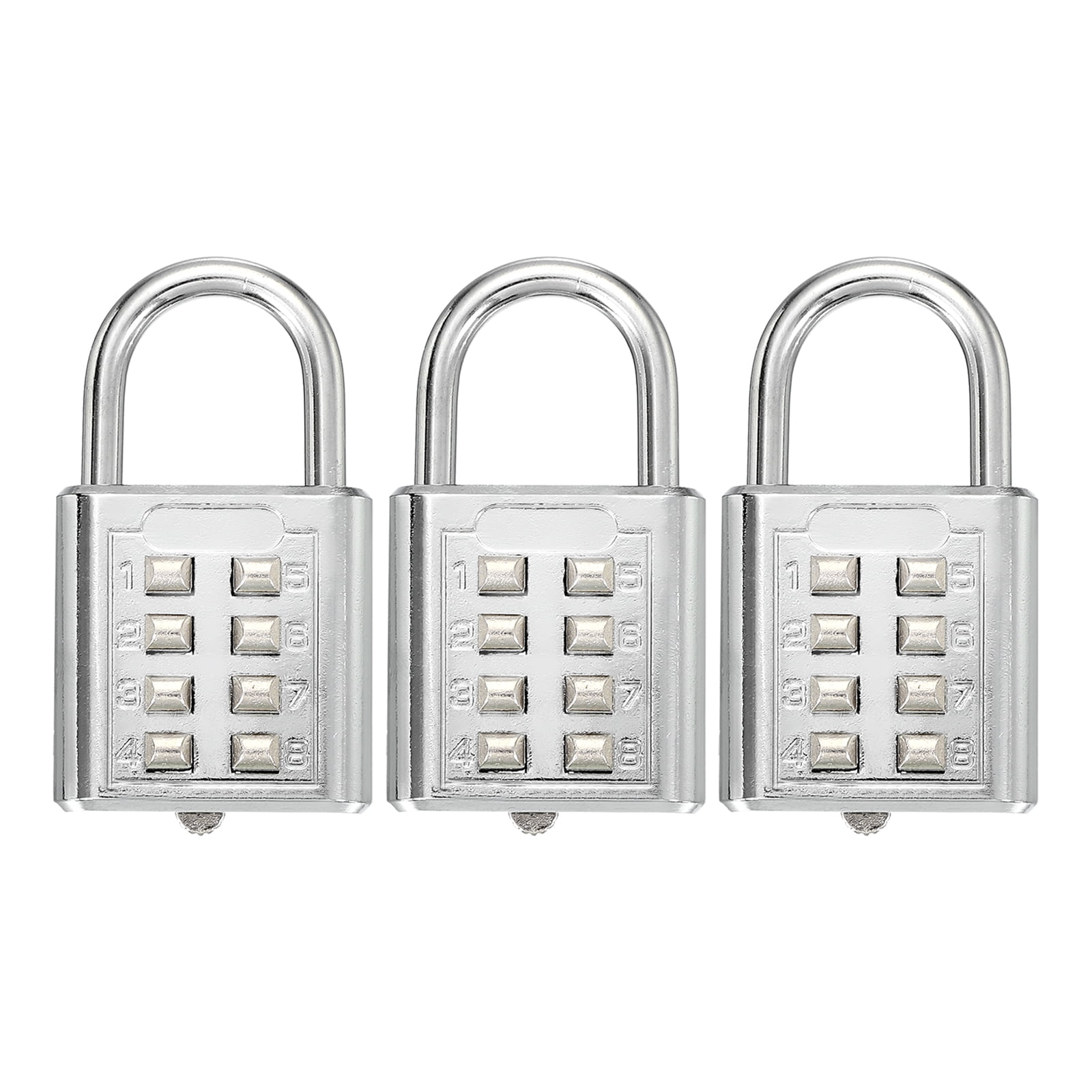 Uxcell Combination Padlock 8-Digit Push Button Padlock 4-Position ...