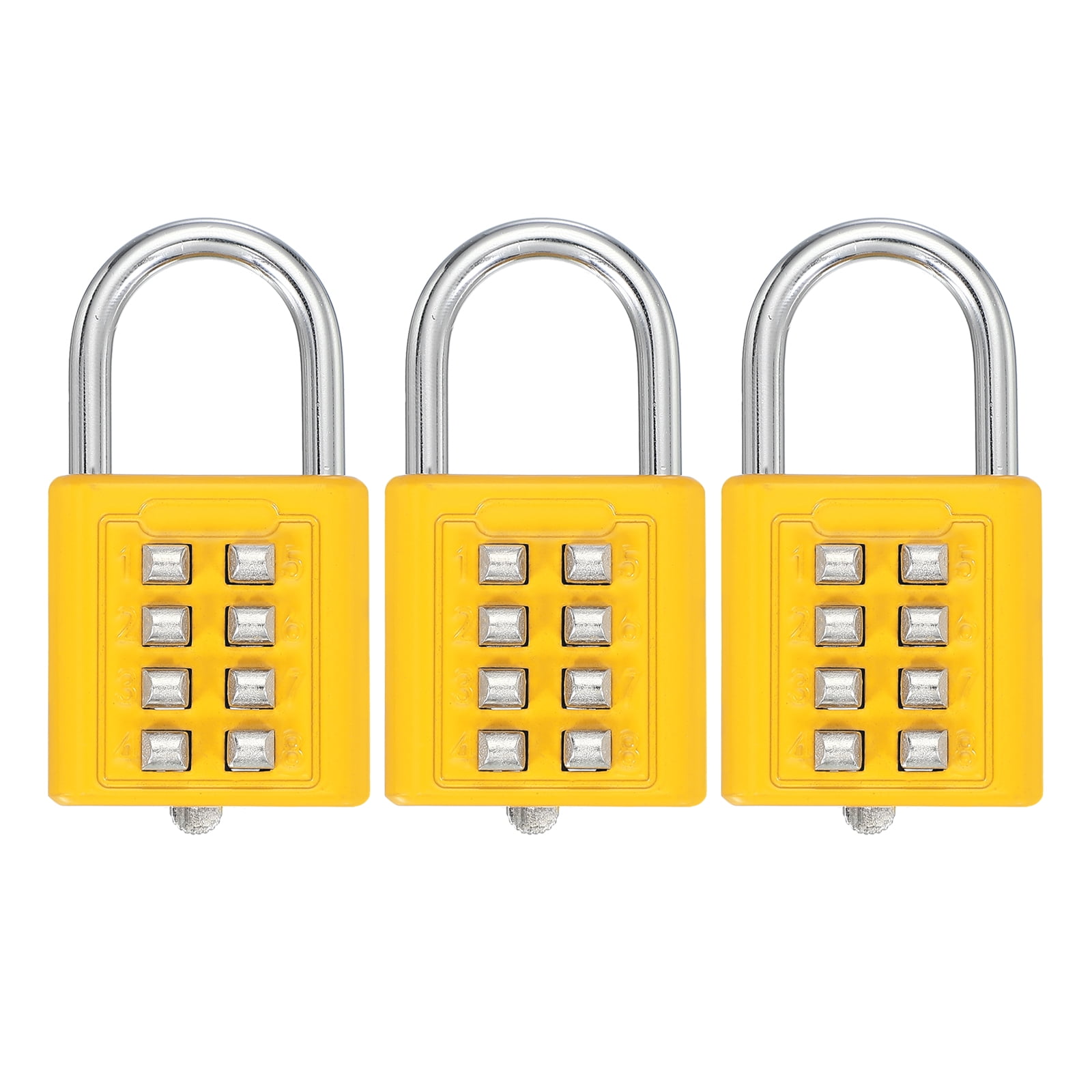 Uxcell Combination Padlock 8-Digit Push Button Padlock 4-Position ...