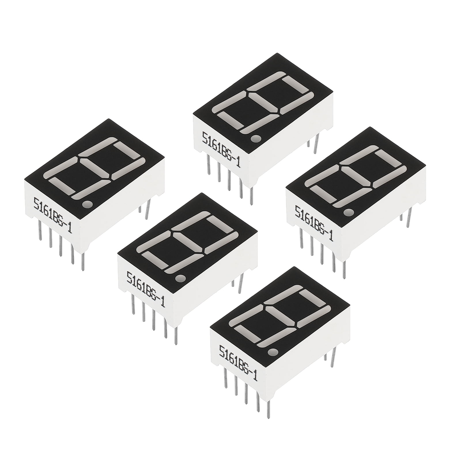 Uxcell Common Anode 7 Segment 10 Pin 1 Bit 2.1V 0.56" LED Display ...