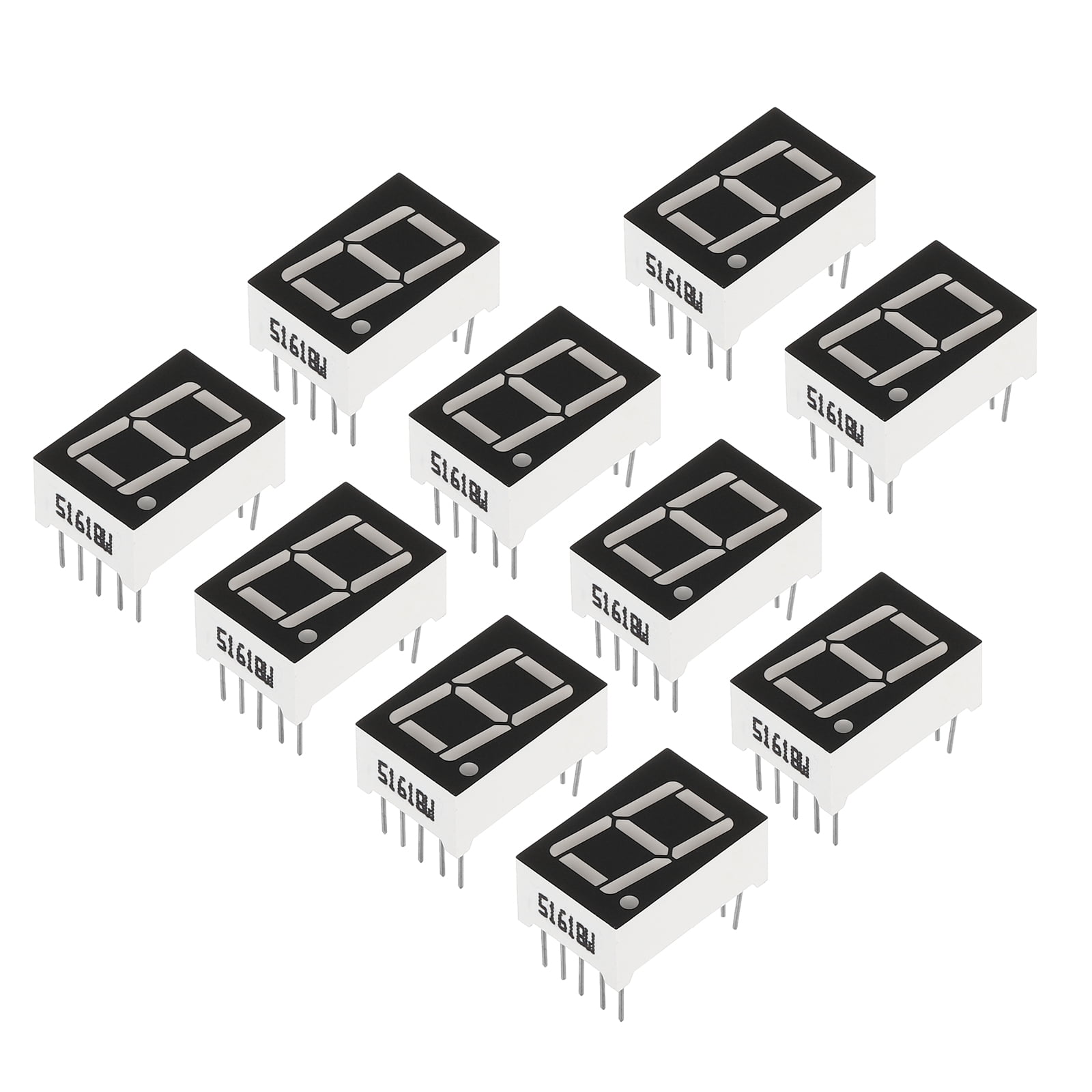 Uxcell Common Anode 7 Segment 10 Pin 1 Bit 3.3V 0.56" LED Display ...