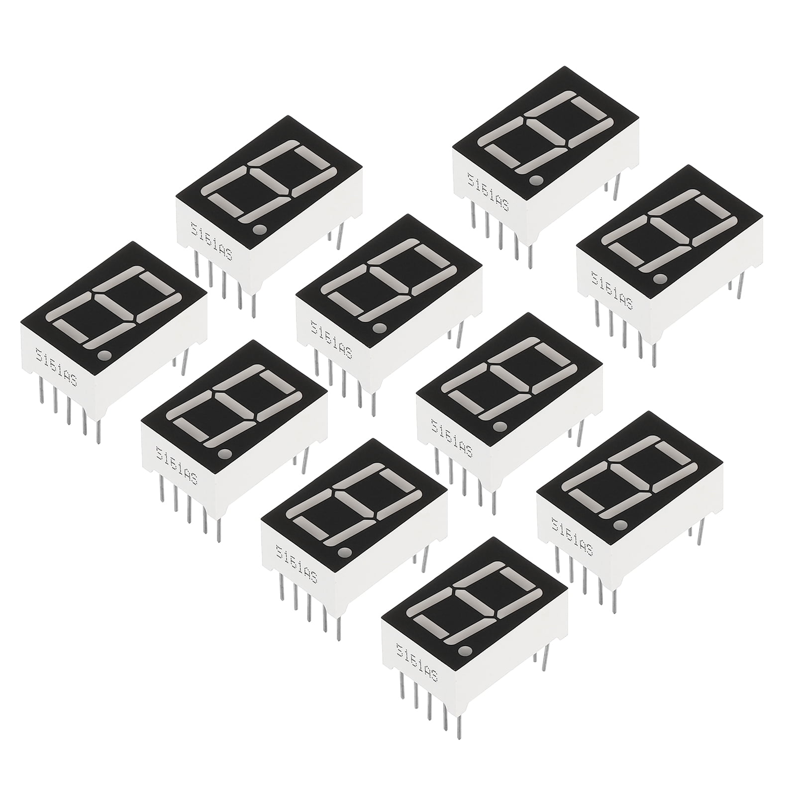 Uxcell Common Cathode 7 Segment 10 Pin 1 Bit 2.1V 0.56" LED Display ...