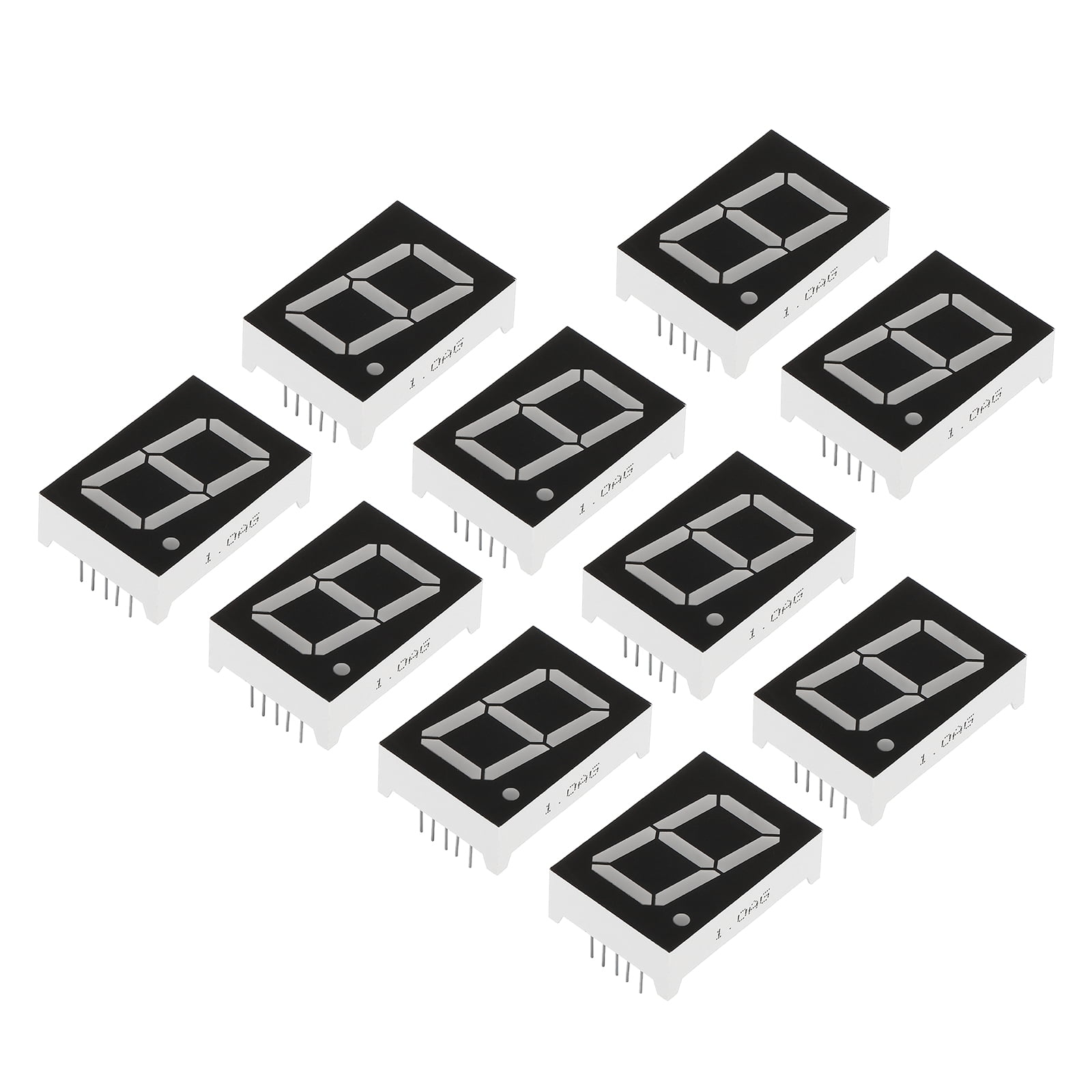 Uxcell Common Cathode 7 Segment 10 Pin 1 Bit 3.3V 1" LED Display ...