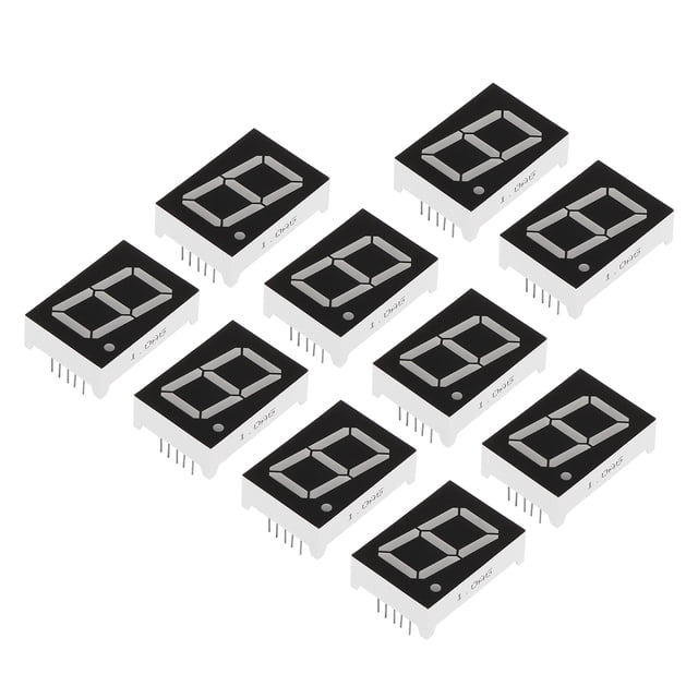 Uxcell Common Cathode 7 Segment 10 Pin 1 Bit 3.3V 1" LED Display ...
