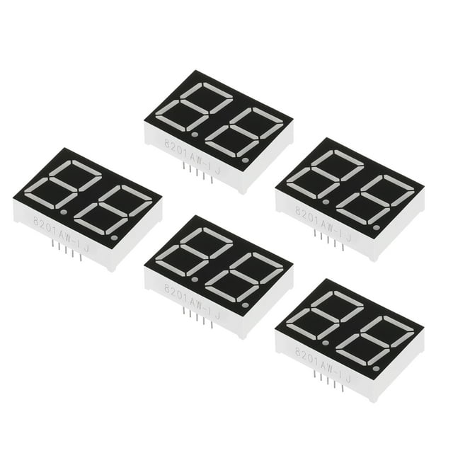 Uxcell Common Cathode 7 Segment 10 Pin 2Bit 3.3V LED Display Digital ...