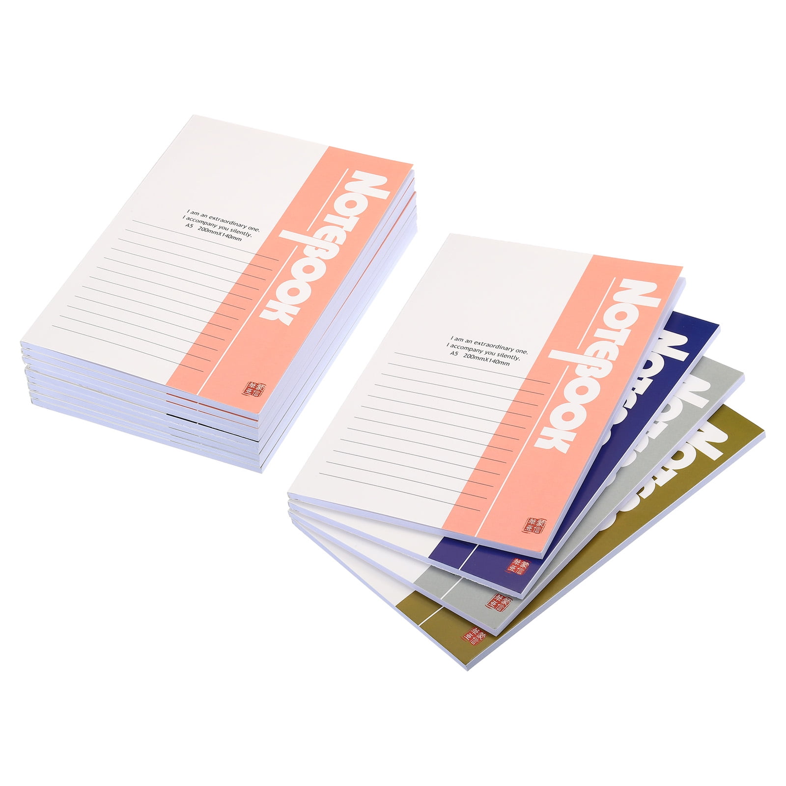 Uxcell Composition Notebooks Notebook Wide Ruled Lined Paper 36 Sheets ...