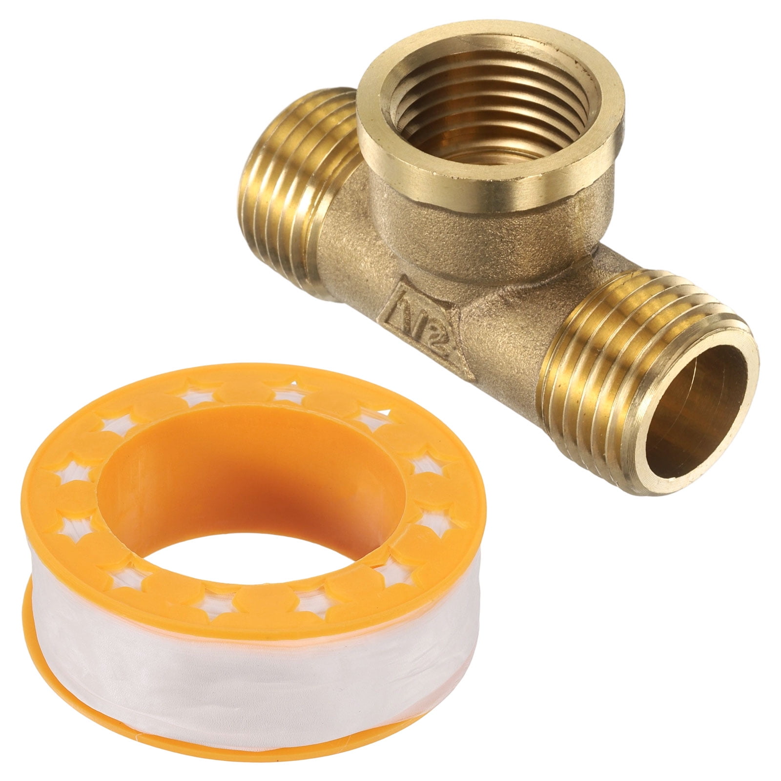 Uxcell Compressed Air Piping Tee Fitting, 1/2 NPT Male x Female x Male ...