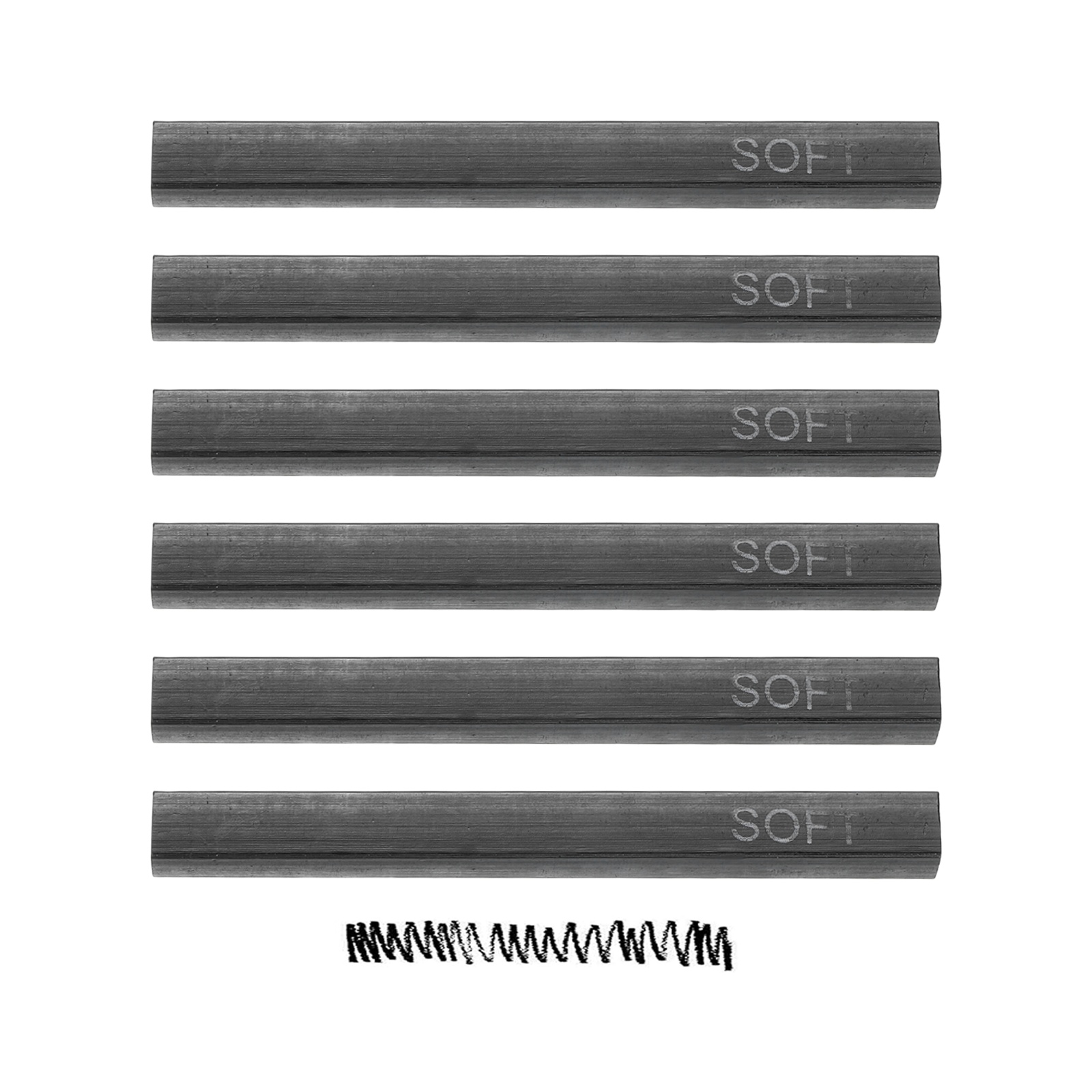 Uxcell Compressed Charcoal Sticks, Soft Grade Square Vine Charcoal ...