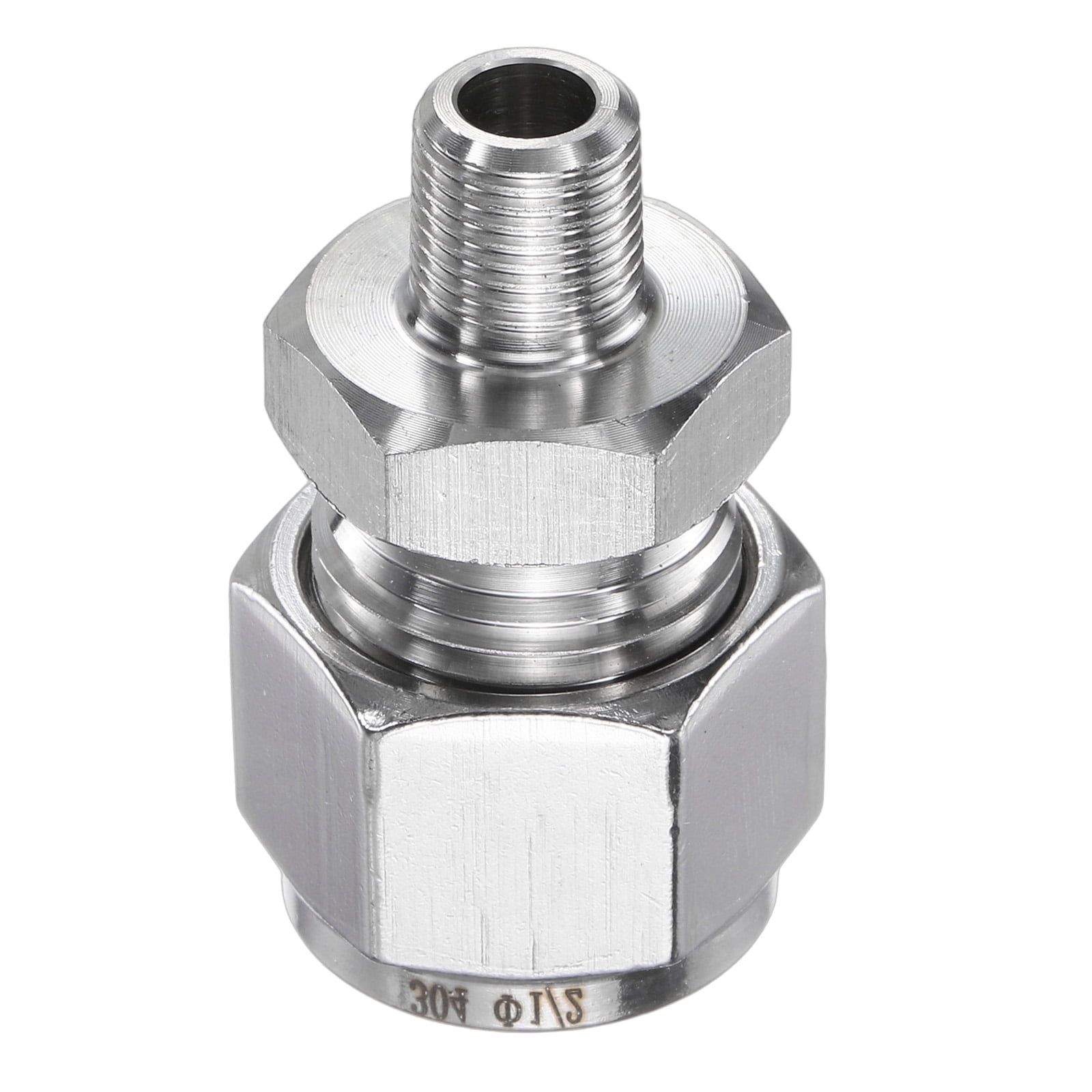 Uxcell Compression Fitting 1/2" OD x 1/8" PT Male Stainless Steel Coupler Adapter - Walmart.com