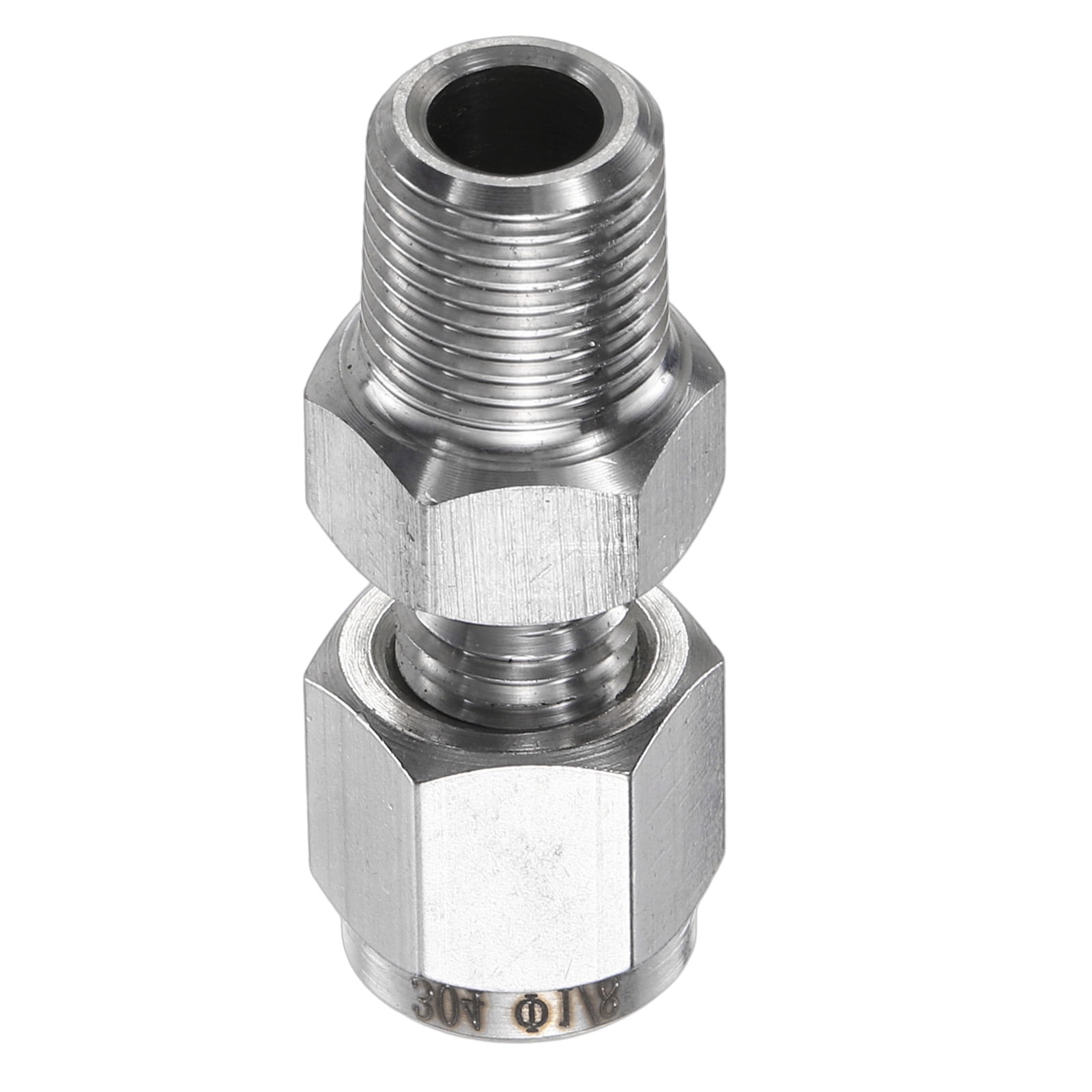 Uxcell Compression Fitting 1/8" OD x 1/8" PT Male Stainless Steel Coupler Adapter - Walmart.com